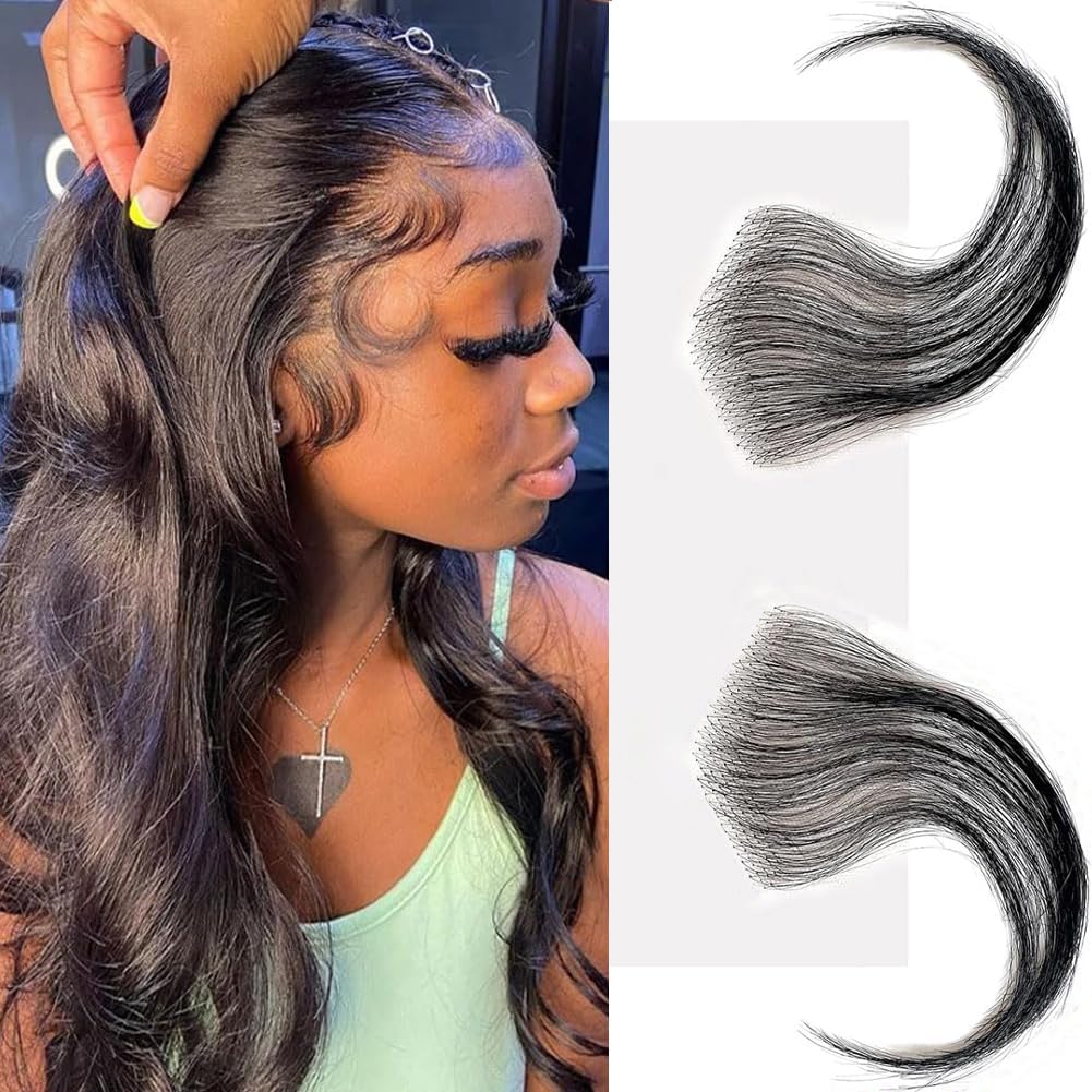 Amazon.com : XRDDFL Lace Edges Baby Hair Human Hair Edges for Women 2 ...
