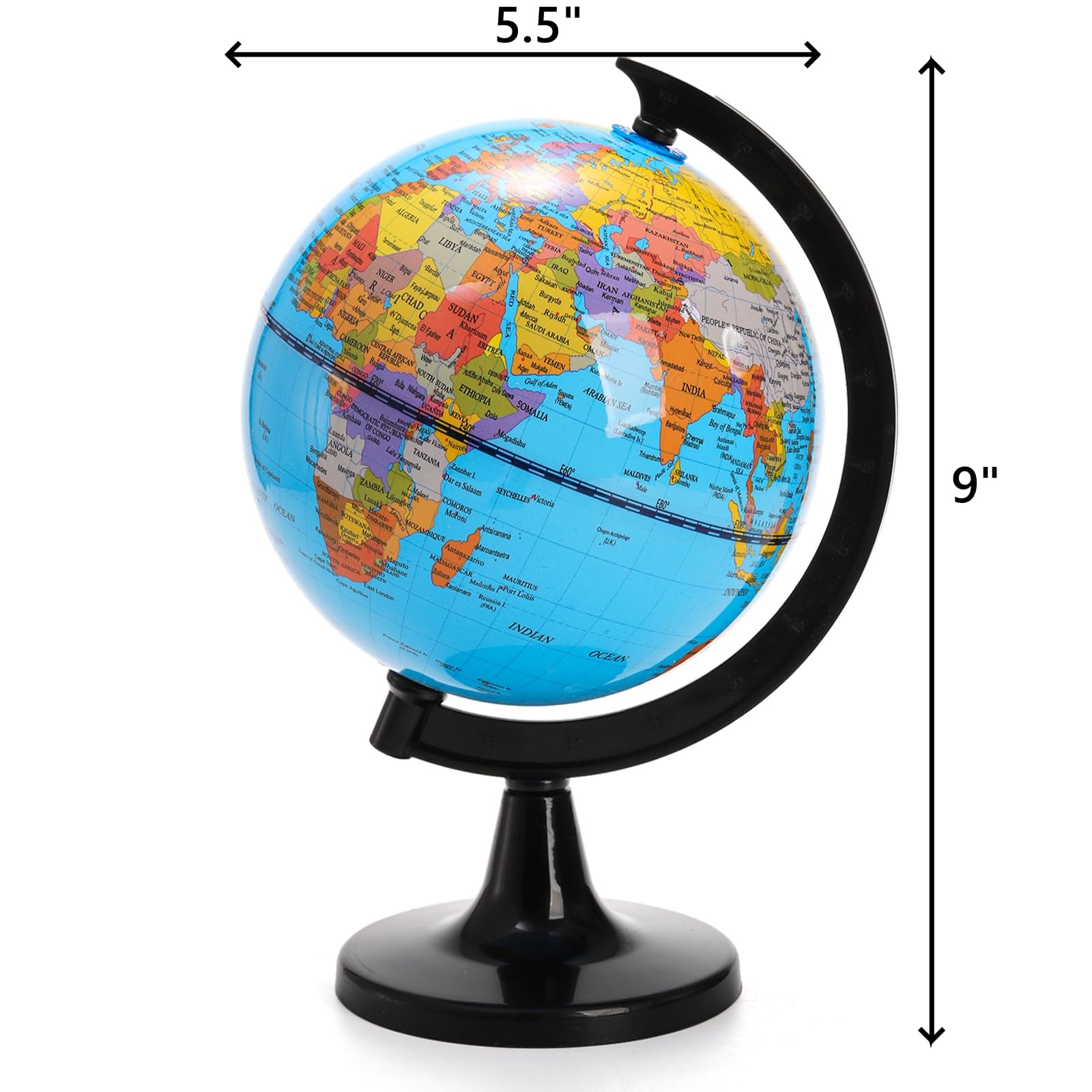 Classroom Globe For Kids 2 Pack World Globes With Stand - 5.5 Inch ...
