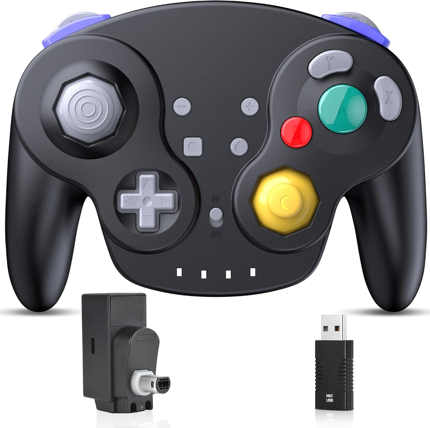 2.4 GHz Wireless NGC Switch Online Controller, USB Receiver & GameCube ...