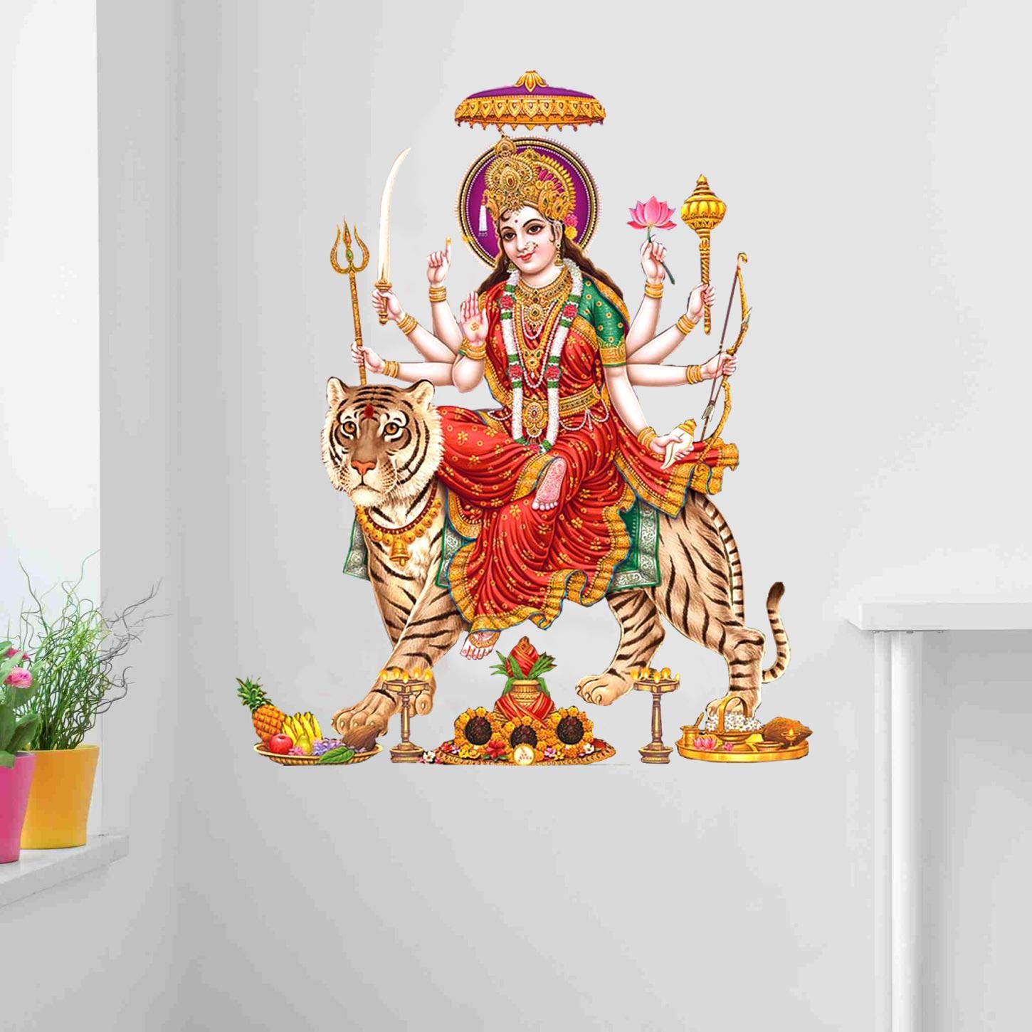 Indra Graphic MATA ji Wall Sticker & Decal (Sticker Size 49*58 cm ...