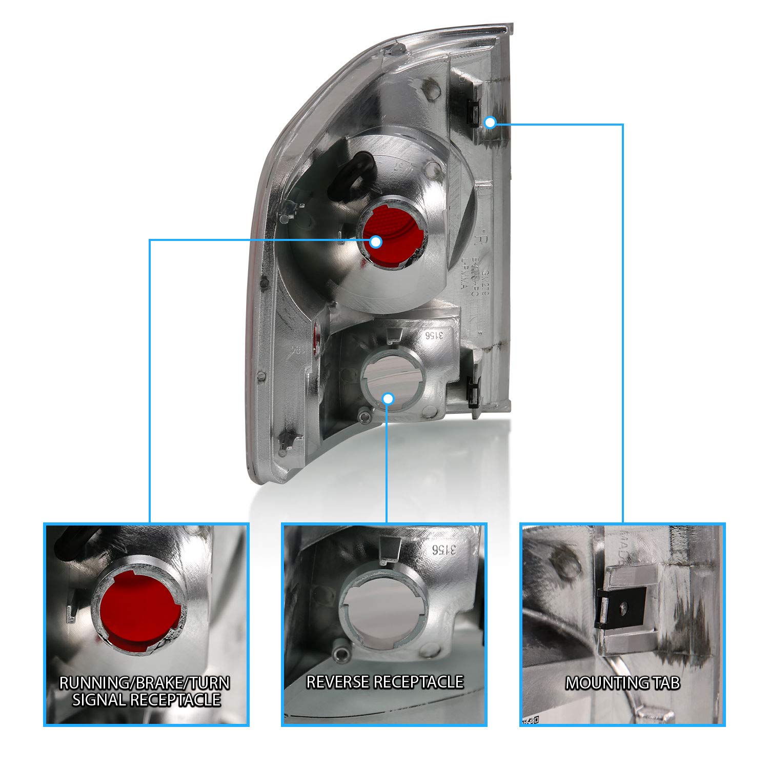 Snapklik.com : AmeriLite For 94-04 Chevy S-10 / GMC Sonoma / 96-00 ...