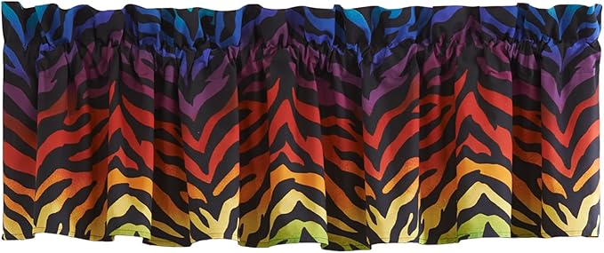 Amazon.com: Karin Maki Zebra VALANCE, Rainbow : Home & Kitchen