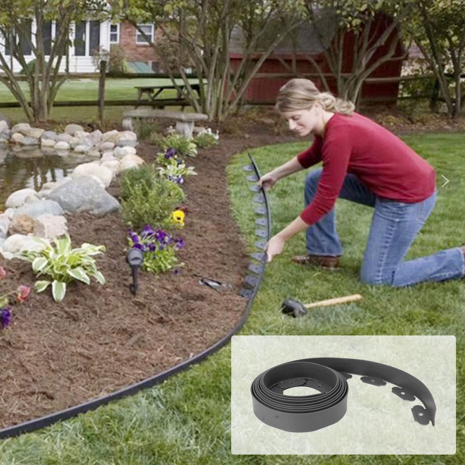 Landscape Lawn Edging Products EasyFlex Pound In Landscape Edging With