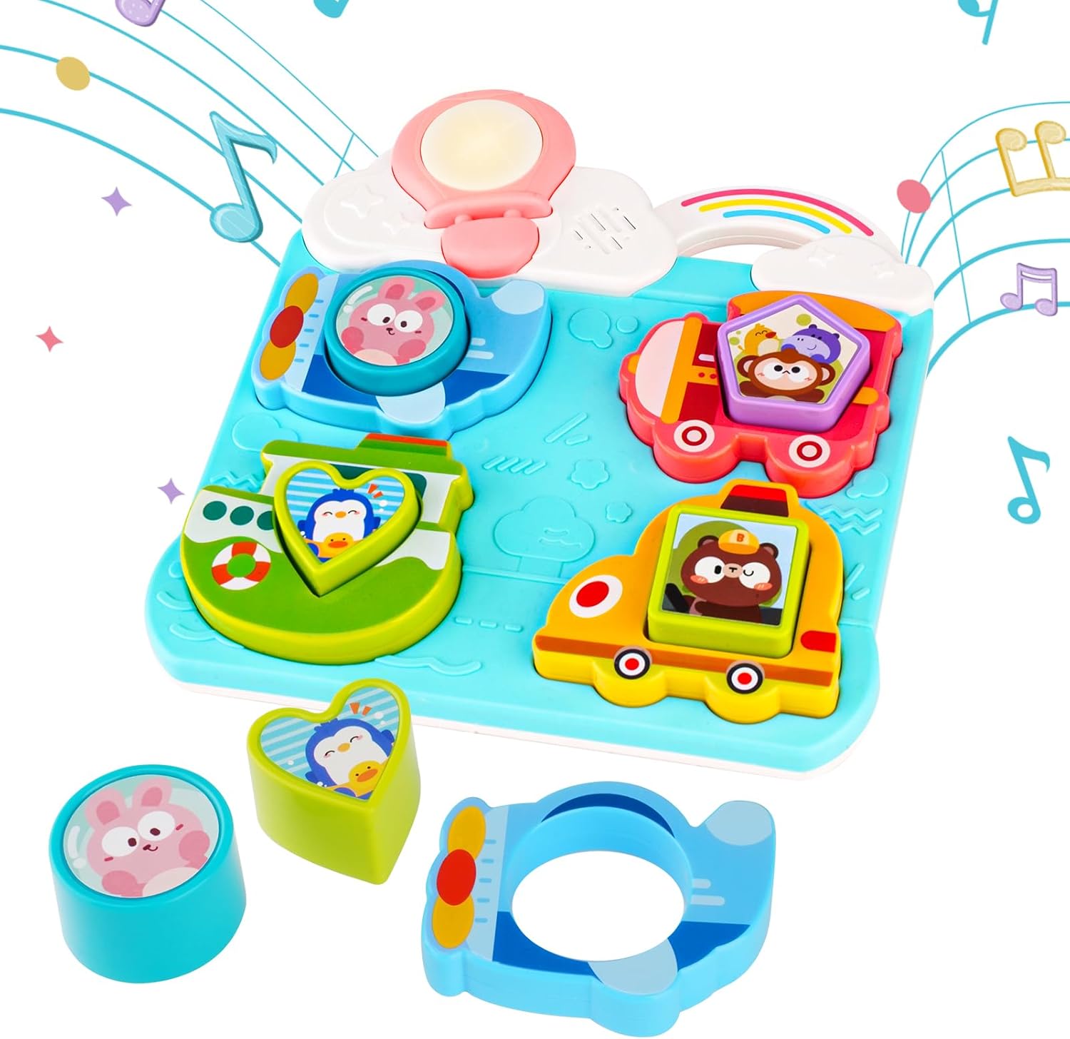 Amazon.com: GHORA Light-Up Musical Shape Sorter Toy for Baby - Fun ...
