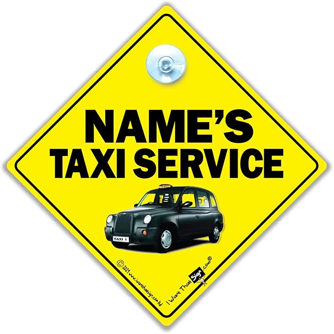 Personalised Taxi Sign, Personalised Taxi Car Sign, Taxi Car Sign, Taxi ...