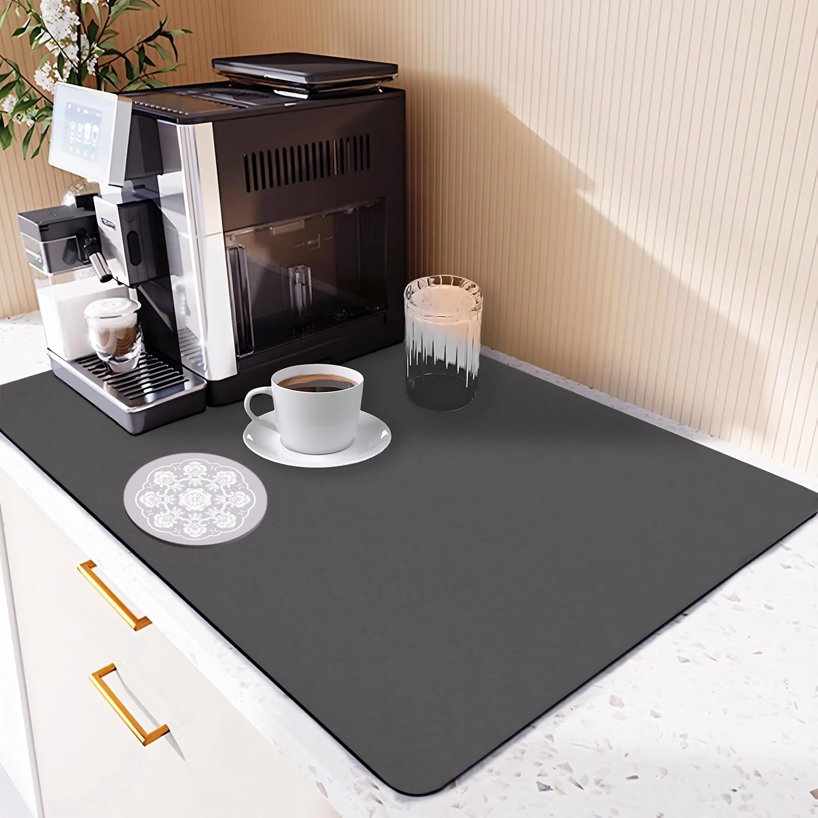 Amazon.com: Coffee Mat Coffee Bar Mat Magical Mat Dish Drying Mats ...