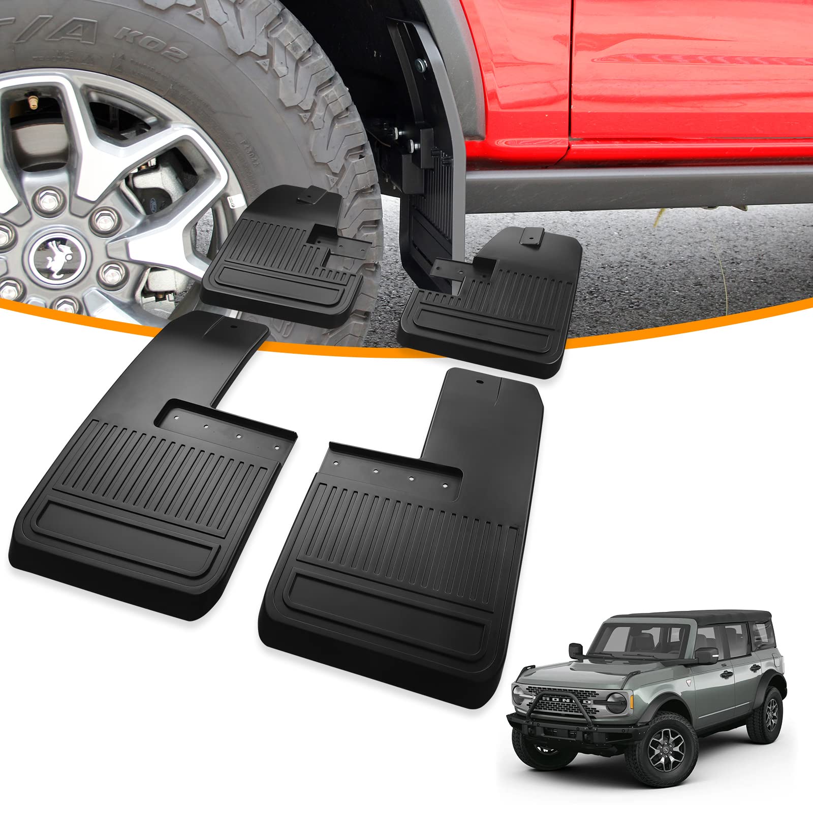 CROSSHIP Mud Flaps Splash Guards Front and Rear Splash Guard Fenders 4 ...