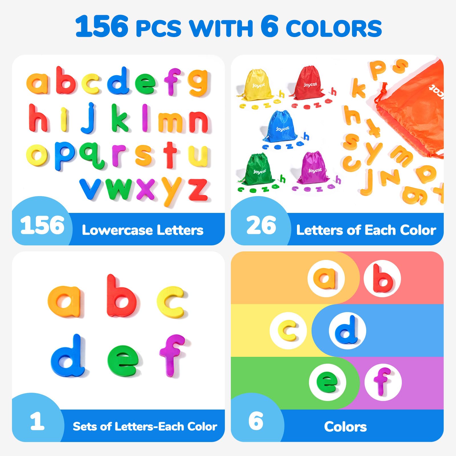 Snapklik.com : Alphabet Magnets, 156-Piece Set Of Lowercase Magnetic ...