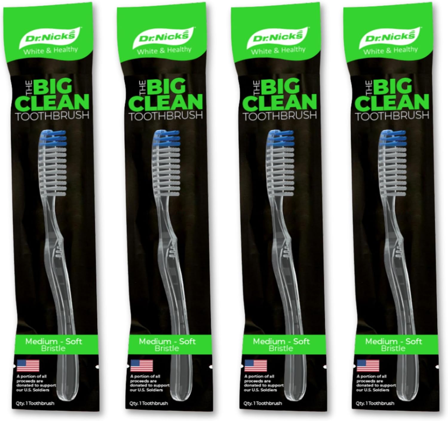 Amazon.com: Dr. Nicks White & Healthy The Big Clean Large Toothbrush ...