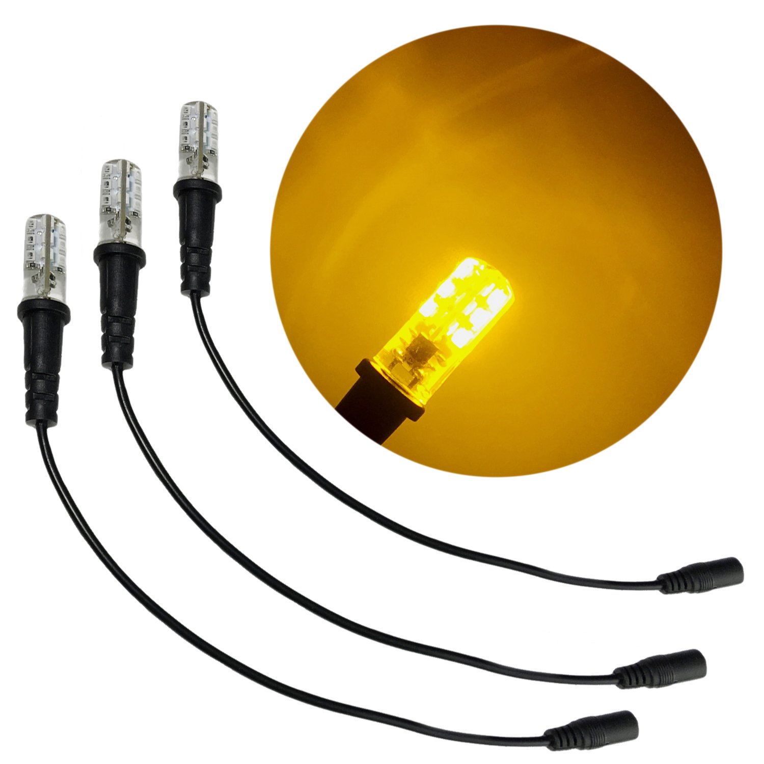 Buy 3 pack amber special effects led 12 volts dc with foam wood ing ...