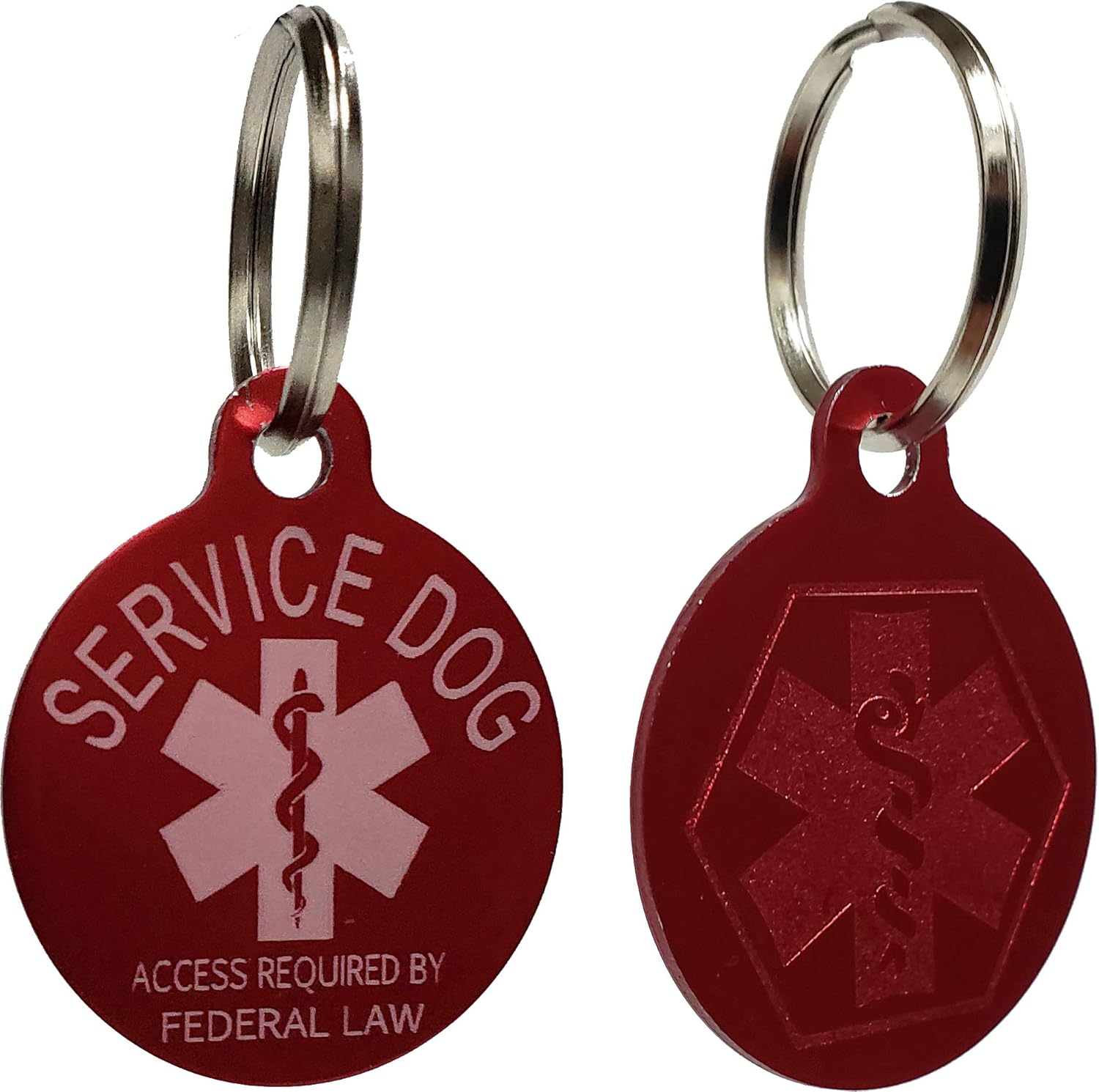 Amazon.com: ActiveDogs Service Dog Tag Access Required Federal Law Tag ...