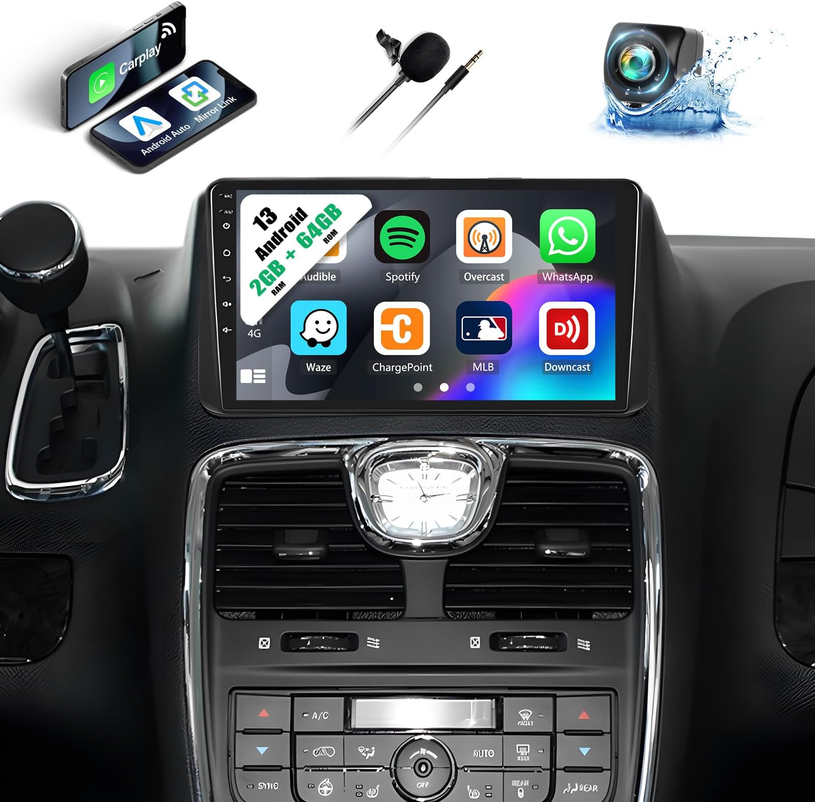 Amazon.com: Android 13 Car Stereo for Dodge Grand Caravan 2011-2020 and ...