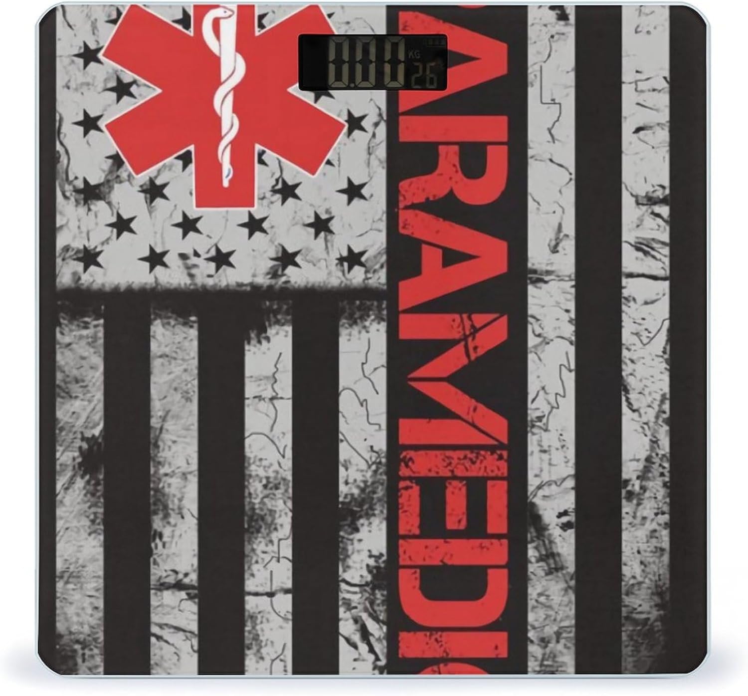 Cute Scale for Body Weight USA EMT Star of Life EMS Paramedic Flag ...