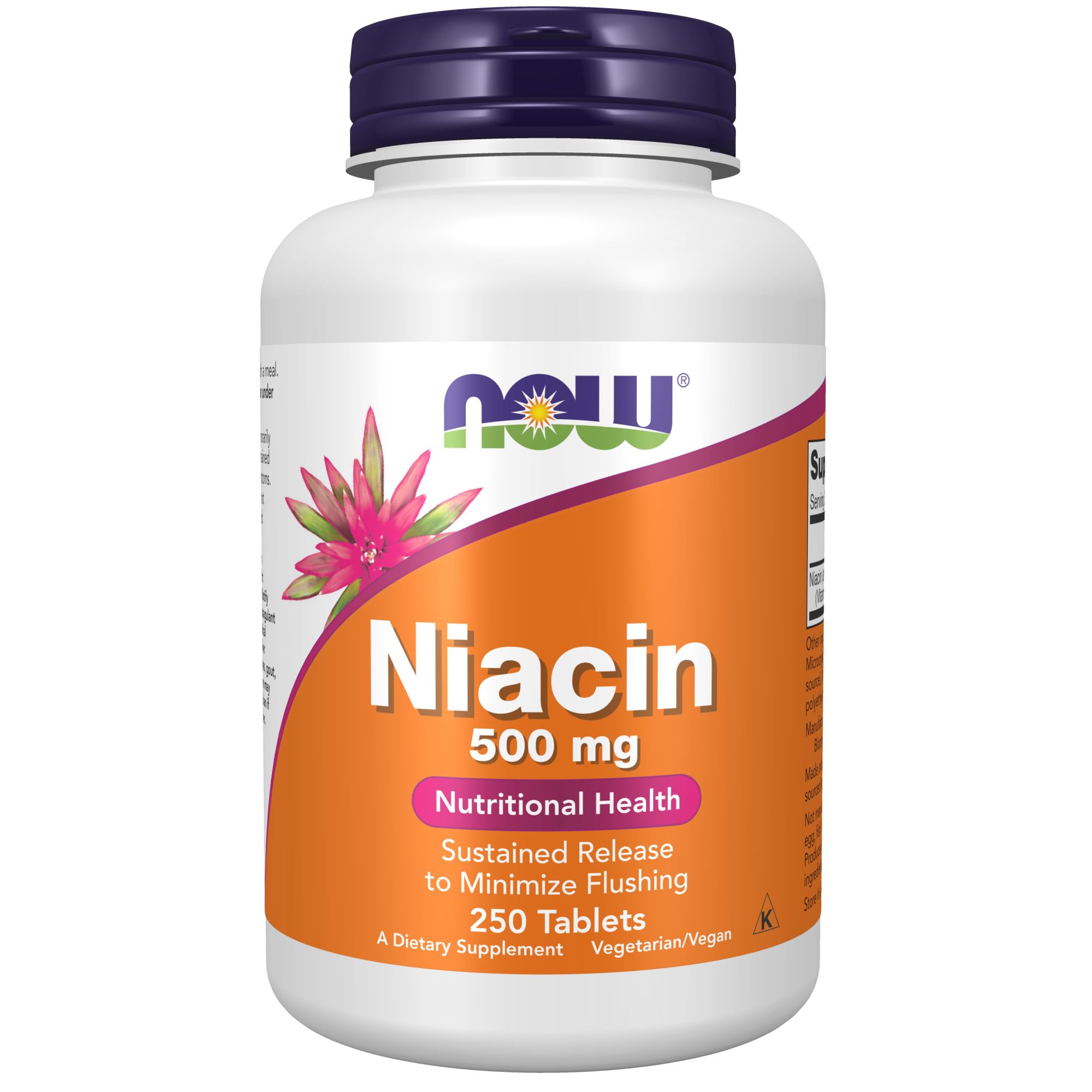 Amazon.com: NOW Foods Supplements, Niacin (Vitamin B-3) 500 mg ...