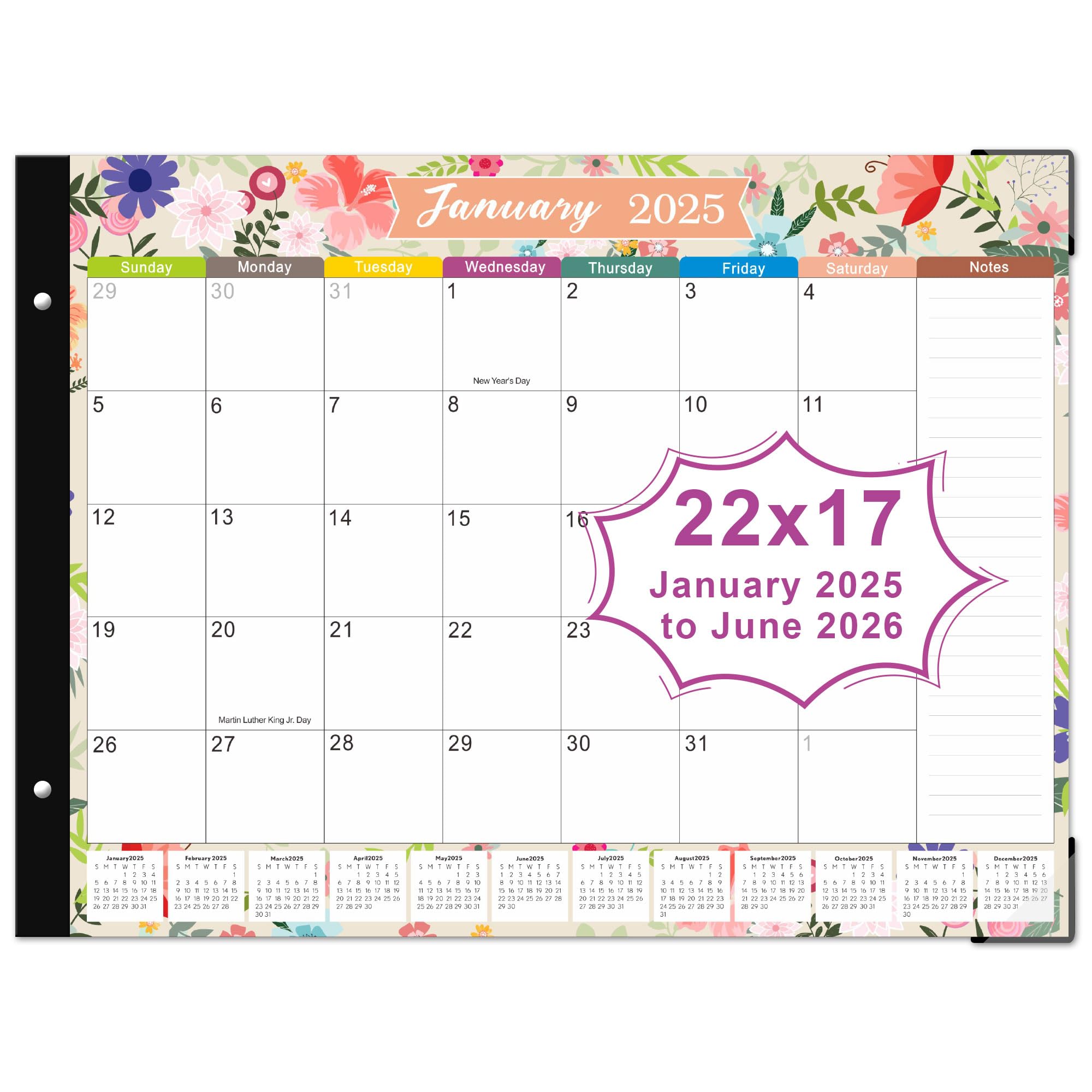 Large Desk Calendar 2025 - KOPEESY 22 x 17 Inch Large Desk Pad Calendar ...