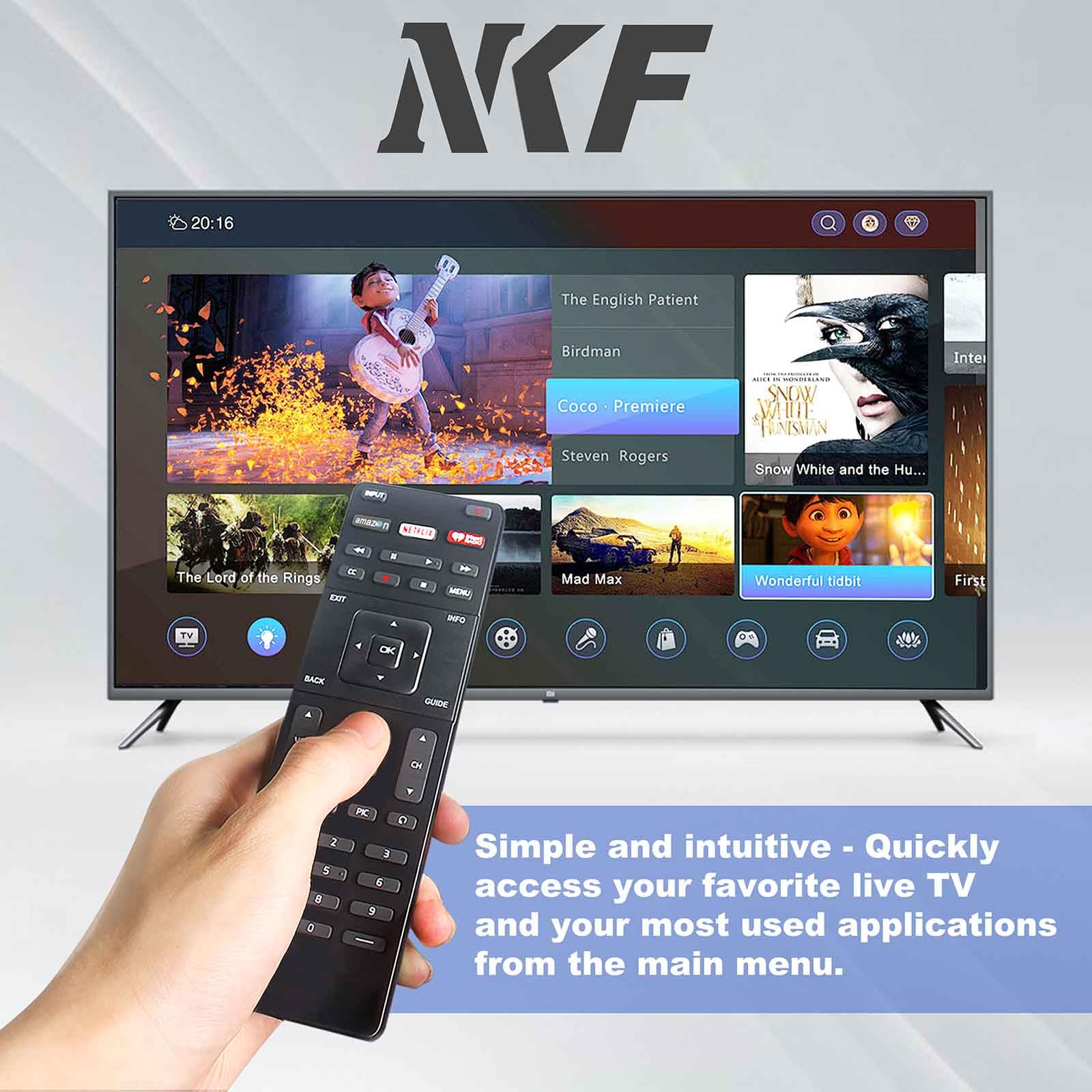 Mando Universal Tv XRT122 Remote Control For Vizio Smart TV Remote, No ...