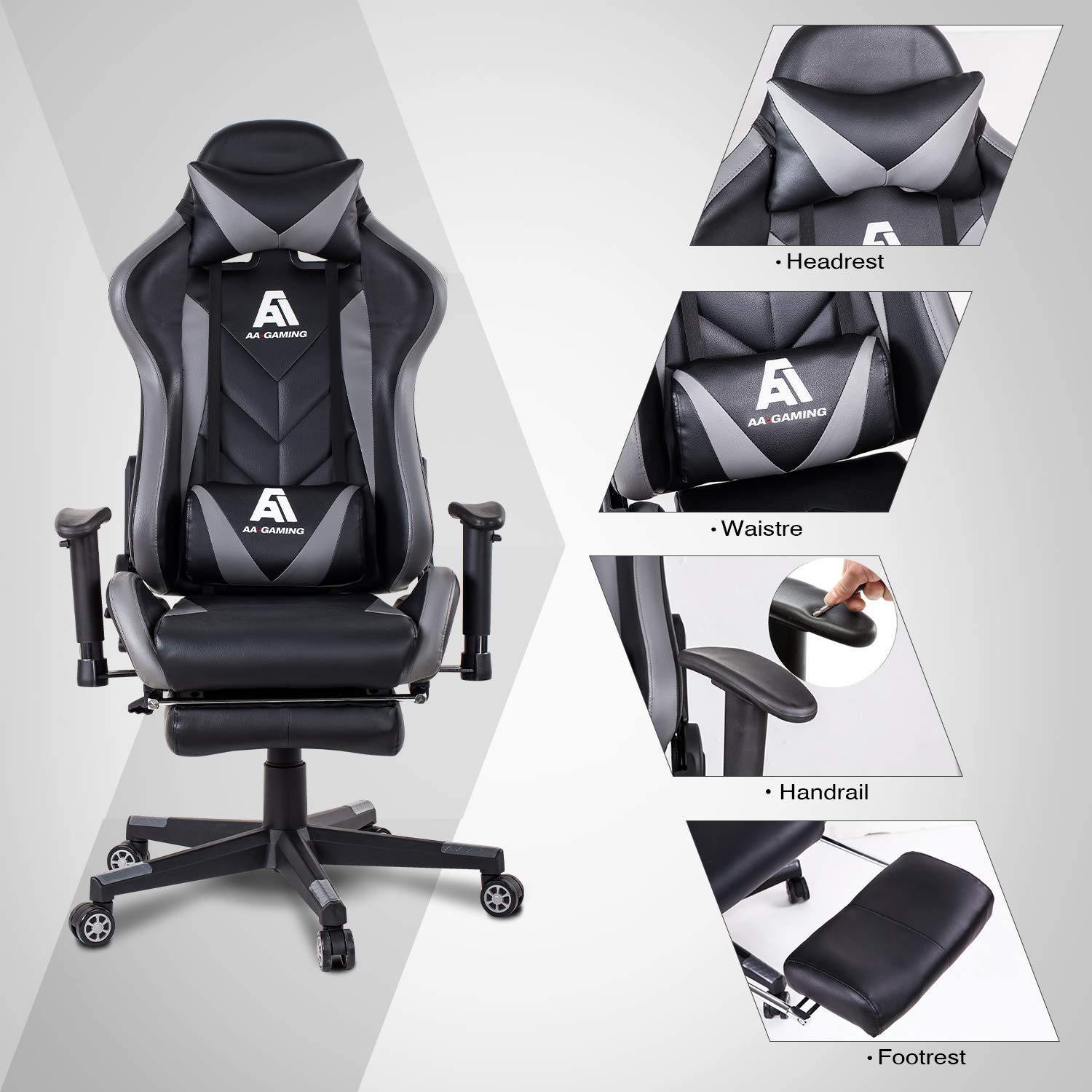 Buy AA Products Gaming Chair High Back Ergonomic Computer Racing Chair ...