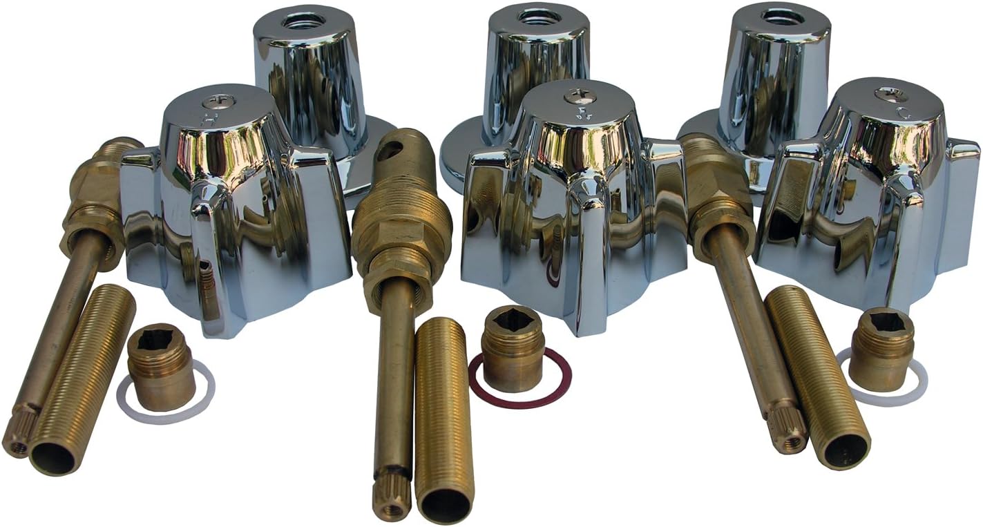 LASCO 01-9421 Central Brass Old Style Three Valve Tub and Shower Trim ...