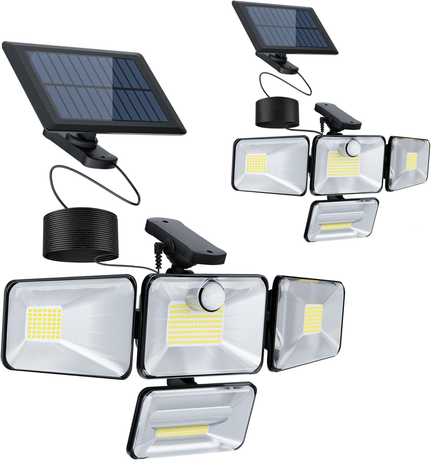 HELLYMOON Solar Outdoor Lights, 3500LM 240 LED Solar Flood Lights, 4 ...