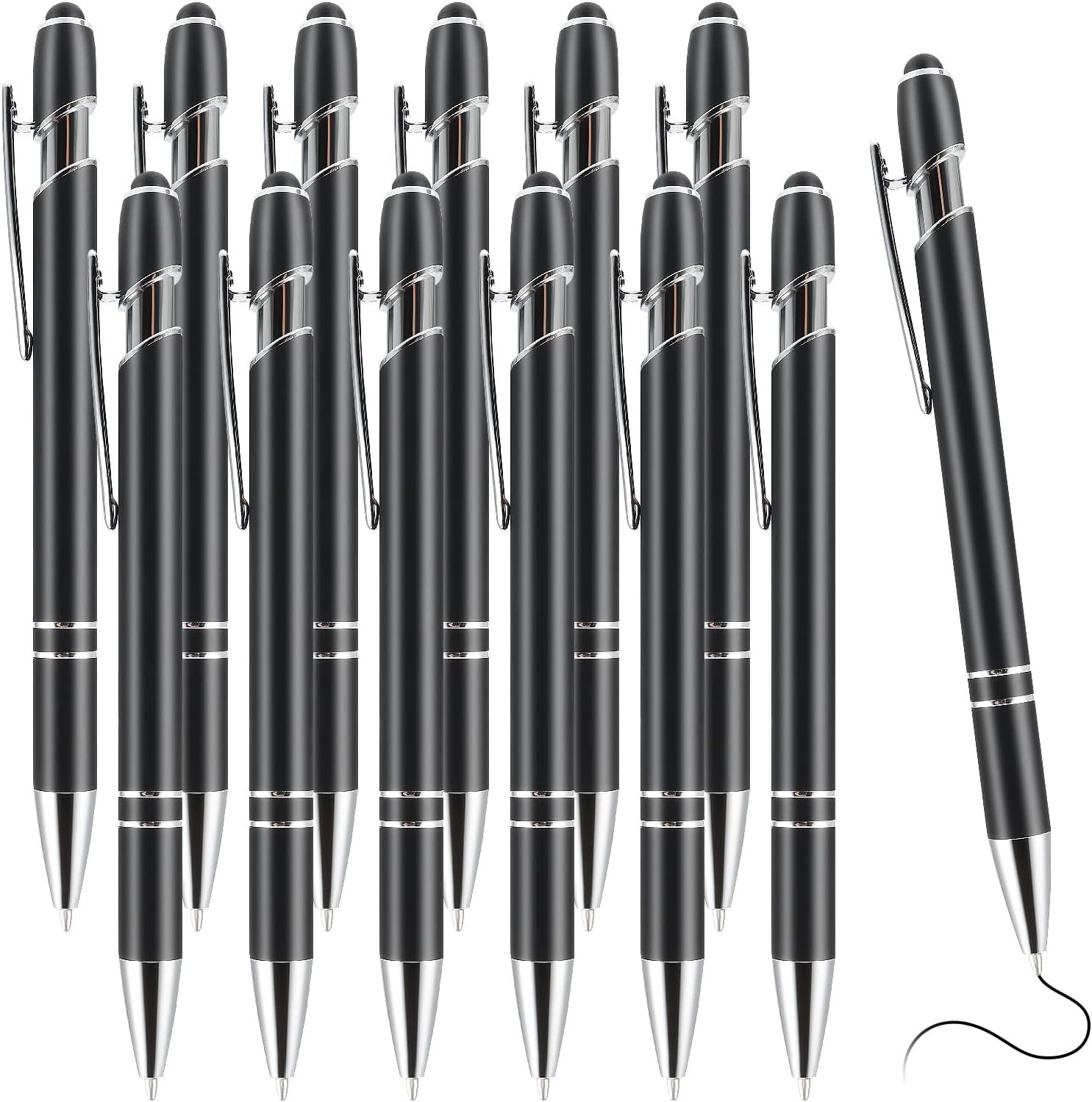 Amazon.com : Prasacco 12 Pieces Stylus Pen for Touch Screens, Black ...