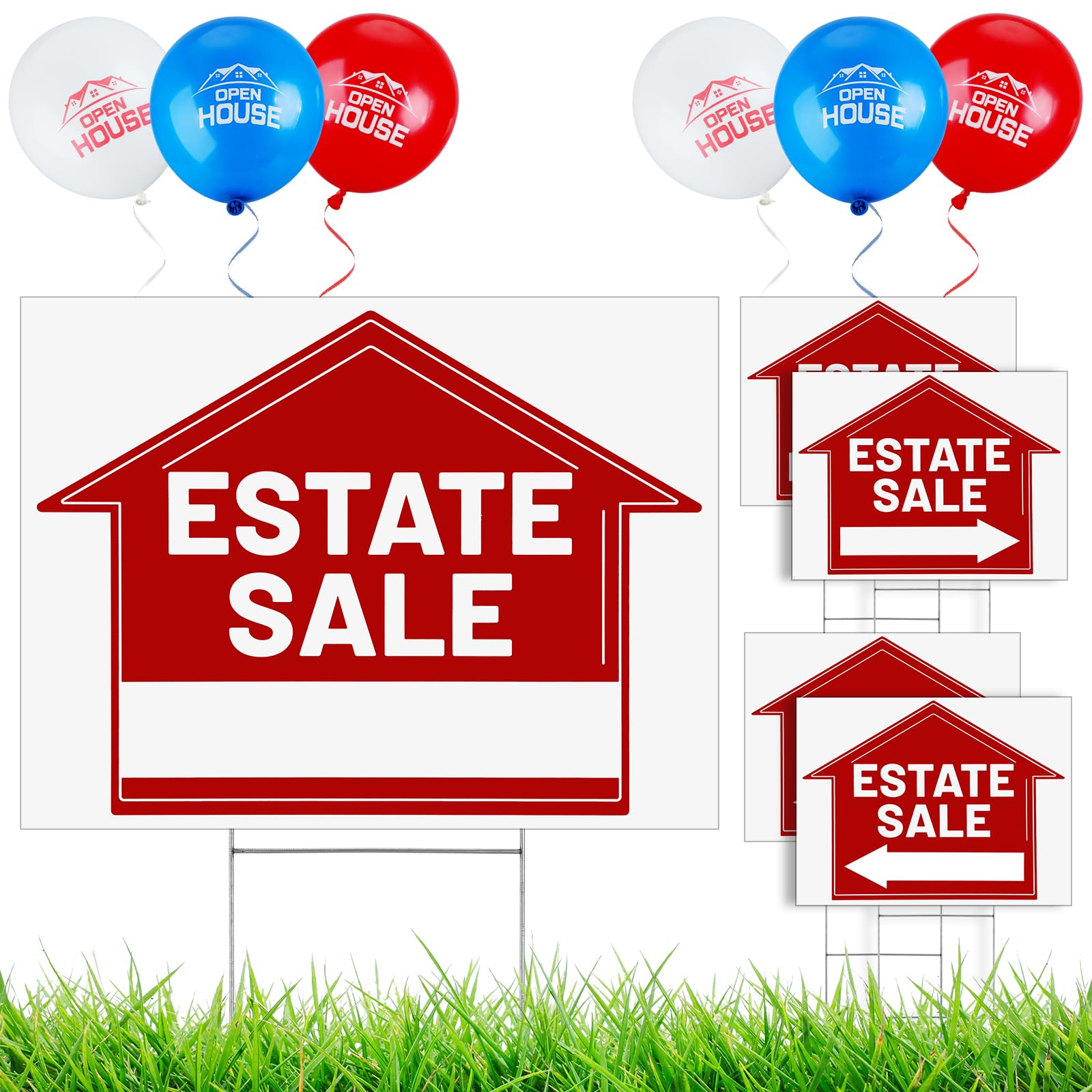 Amazon.com: Tandefio Estate Sale Signs Set 5 Pack Large 24 x 18 Double ...