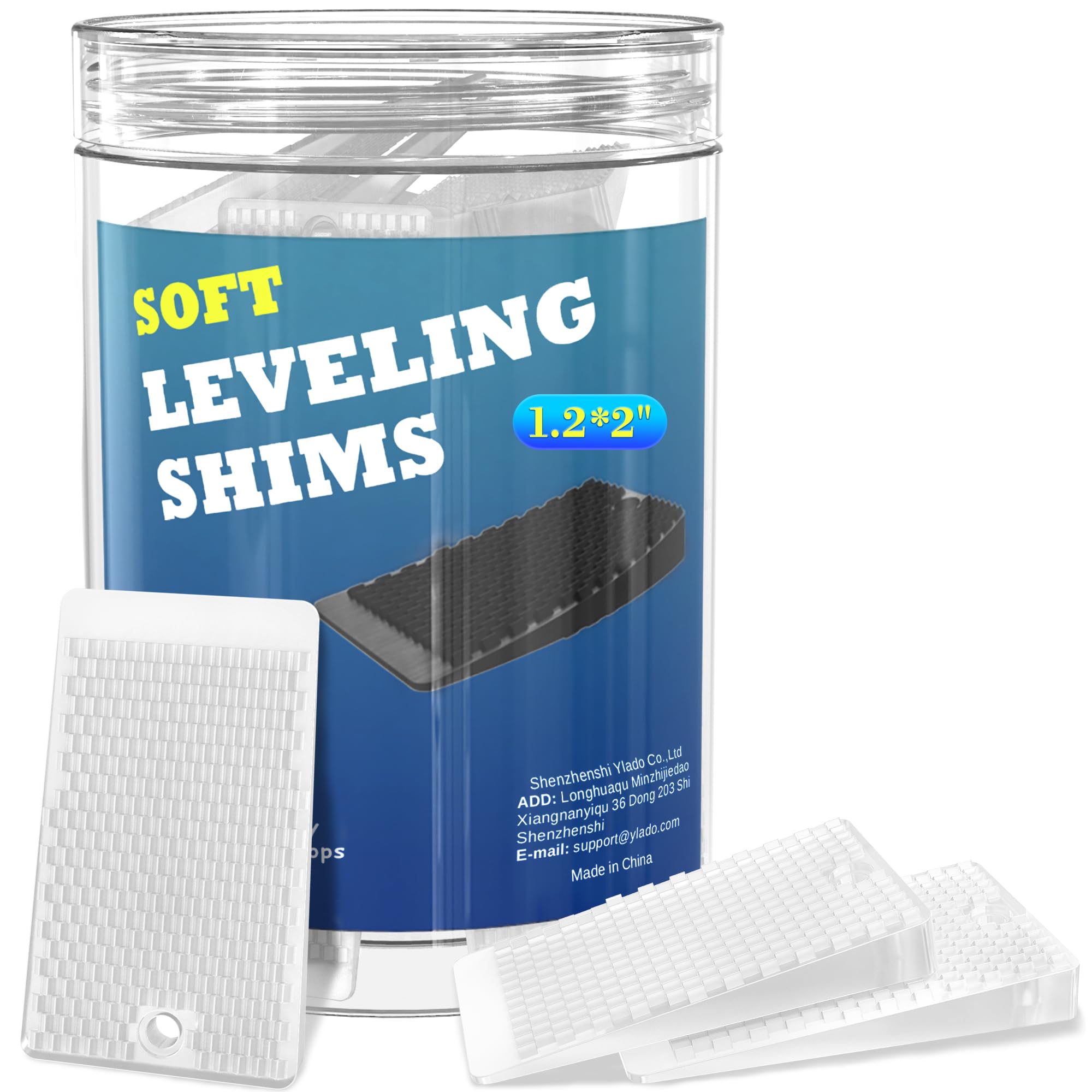 Snapklik.com : Furniture Levelers, 32 Pieces Jar 2”, Clear Table Shim ...