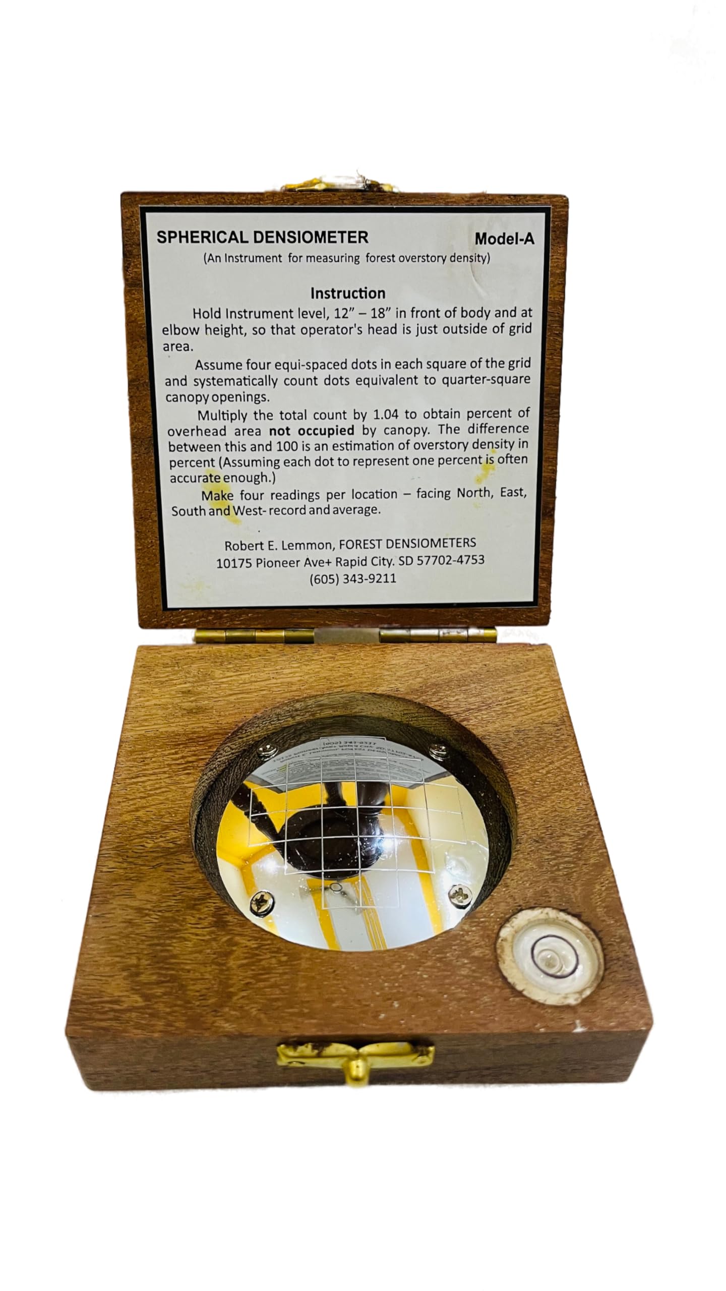 Crown Canopy Spherical Densiometer -Convex Spherical Crown Densiometer ...