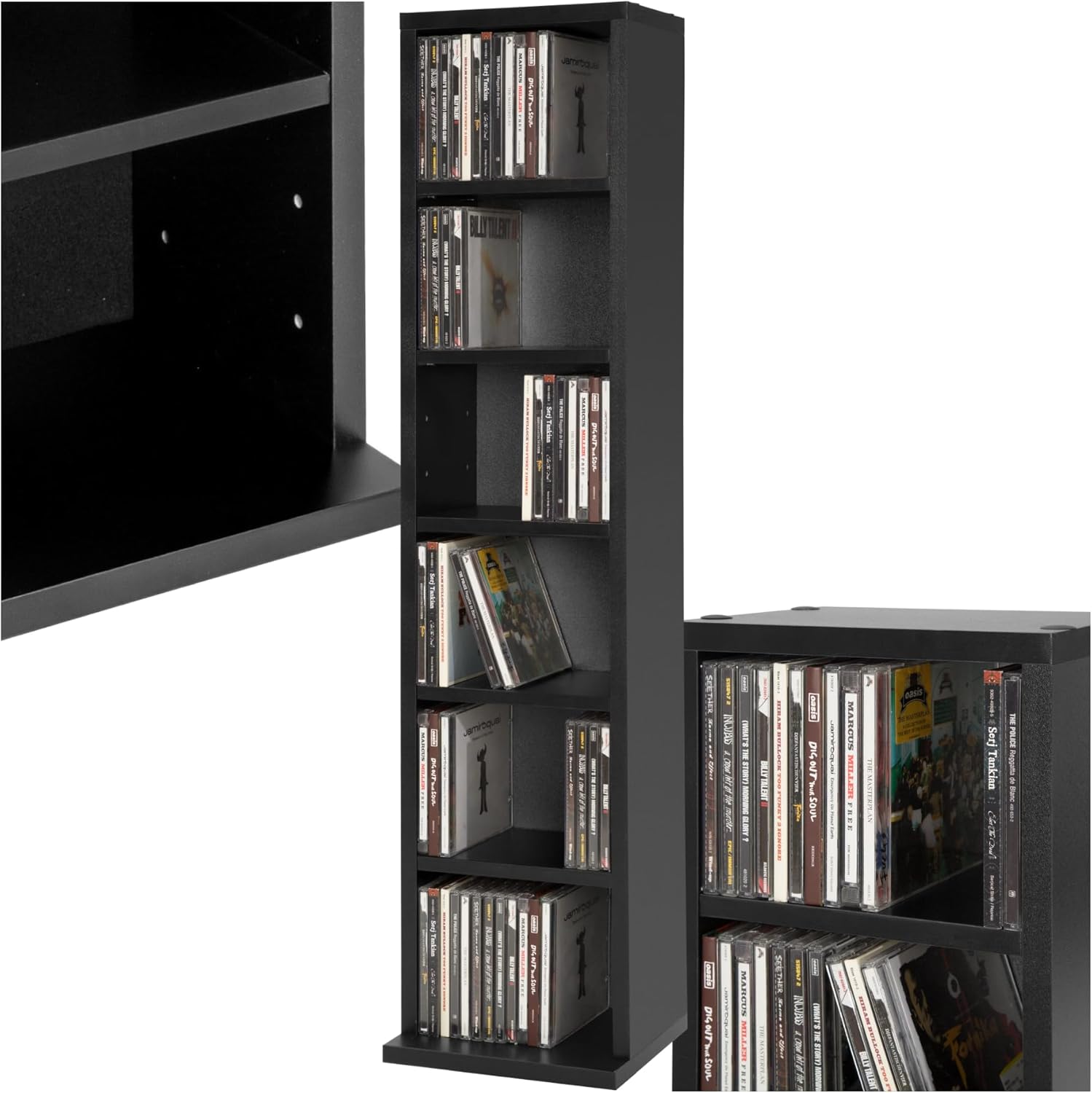 TecTake® Étagère Bibliothèque Étagère Rangement CD/DVD pour 102 CDs ...