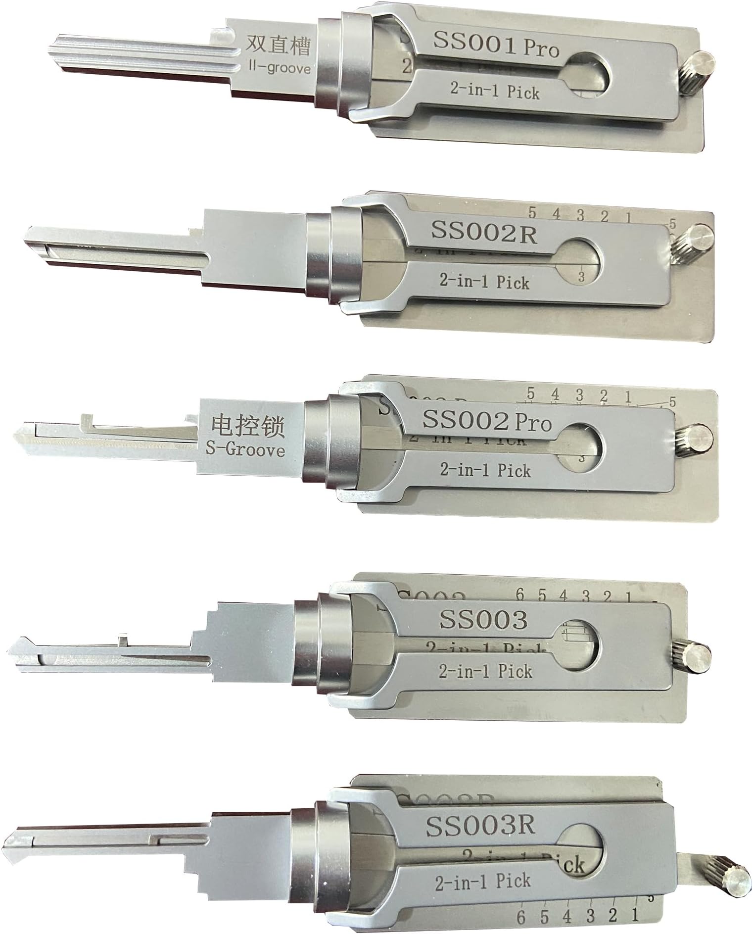 SS001 Tools Lock Pick Tool for Double-Groove Door Lock,Pro 2 in 1 ...