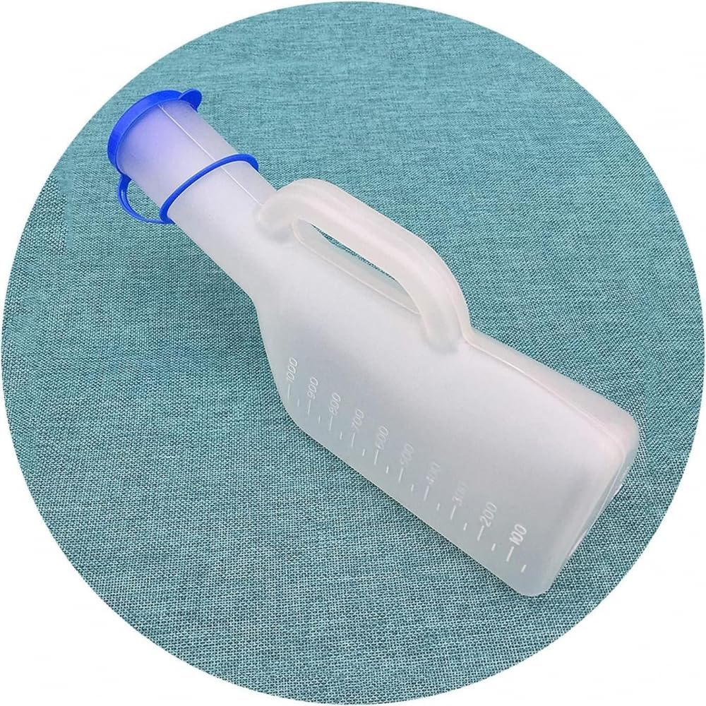 Amazon.com: Male Urinal Pack of 2 - Urine Bottle with Long Neck, Lid ...