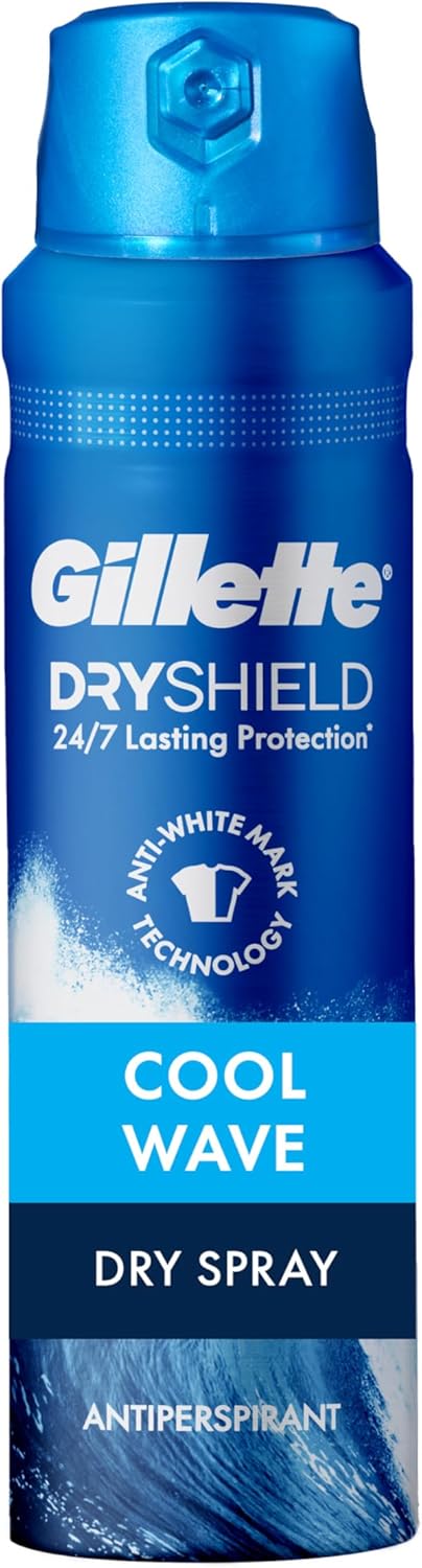 Gillette Dry Spray Antiperspirant and Deodorant for Men Cool Wave 122 g ...