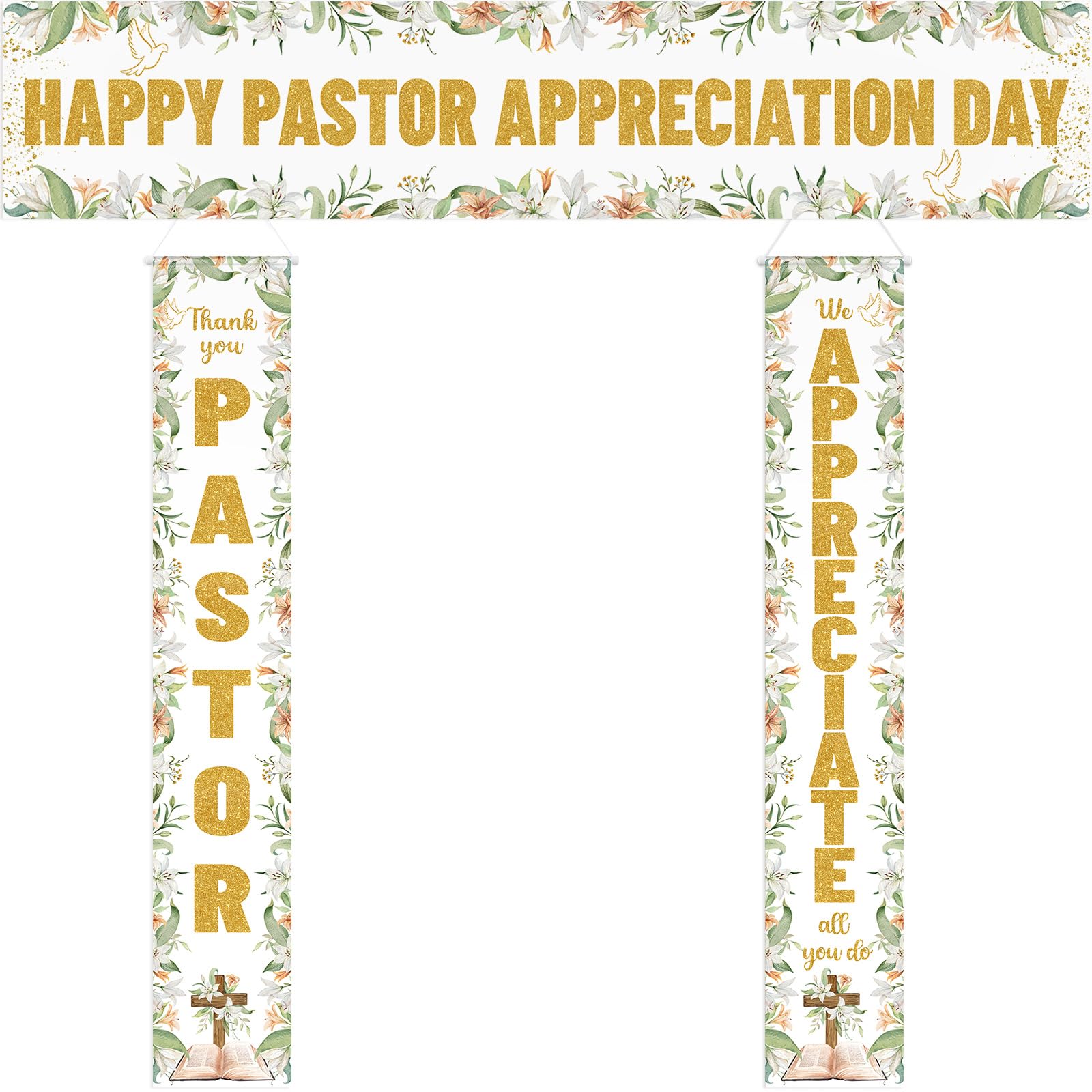 Snapklik.com : 3 Pcs Happy Pastor Appreciation Day Banner We Appreciate ...