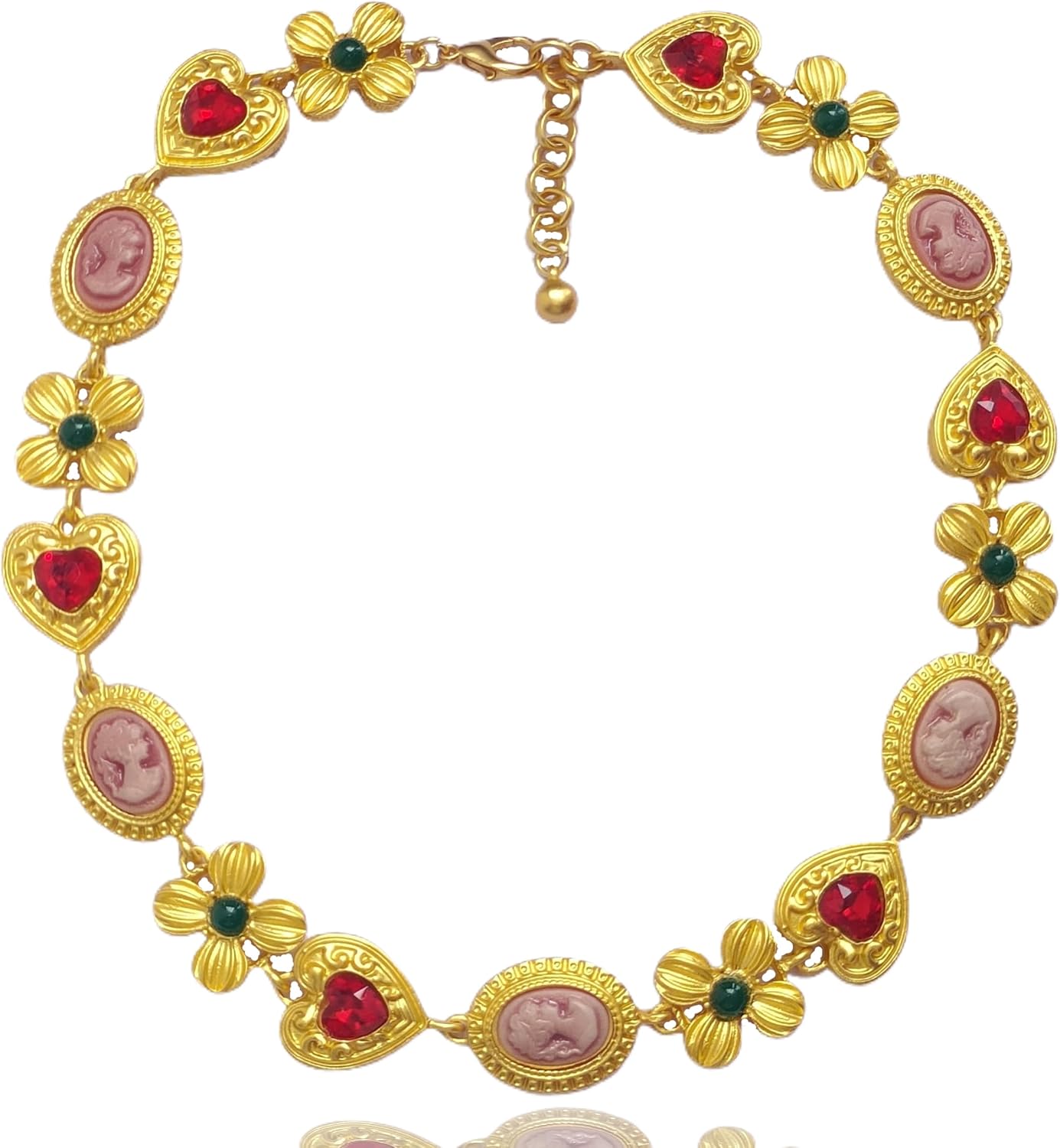 Amazon.com: NABROJ Chunky Gold Heart Y2k Charm Prom Necklace Graduation ...