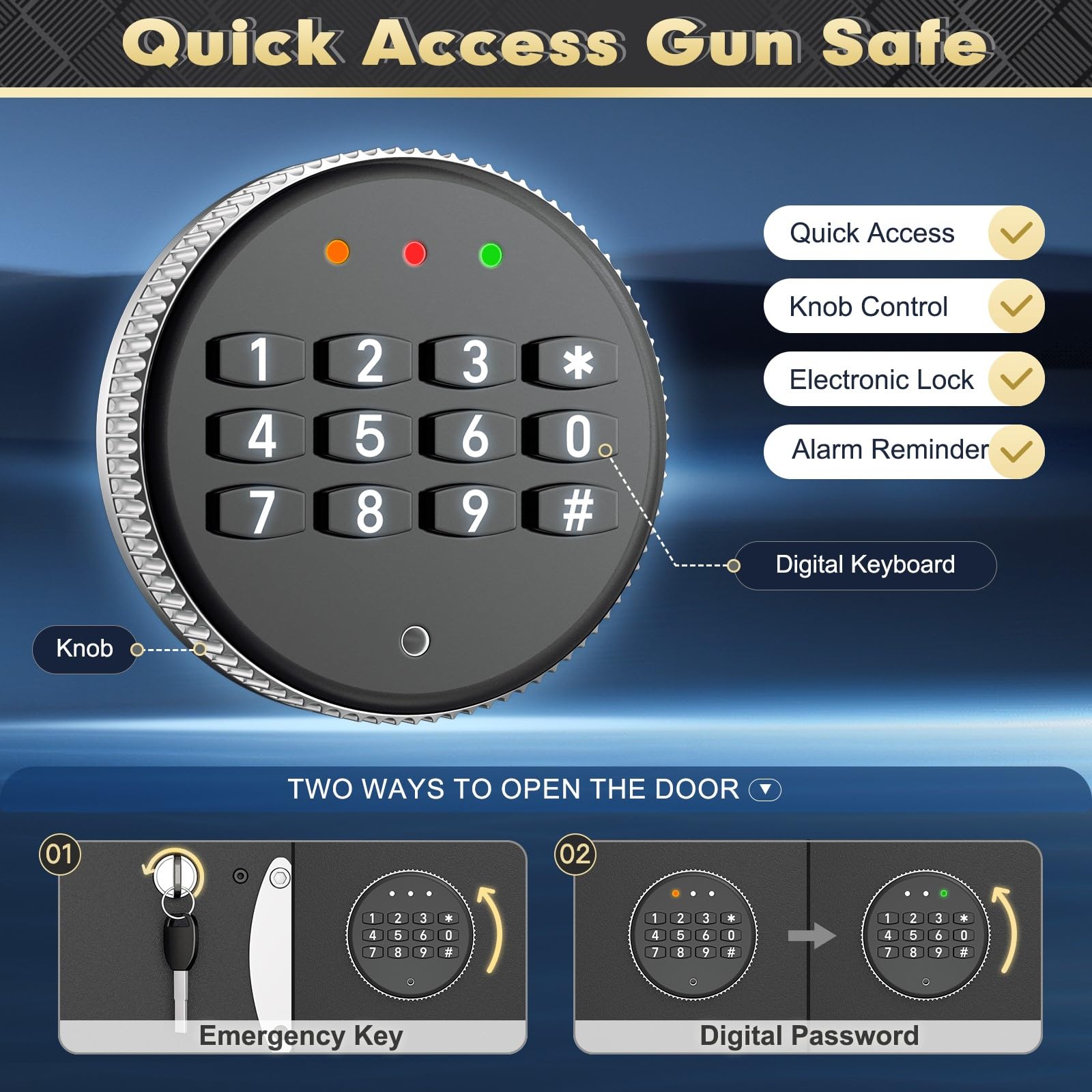 Snapklik.com : INTERGREAT 6-10 Gun Safe For Rifles And Pistols, No ...