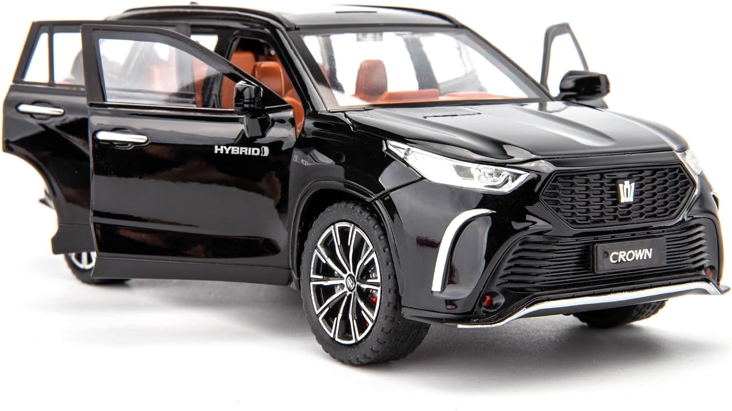 WAKAKAC 1/24 Scale 6 Doors Opend Alloy Car Model Toy for Crown ，Sound ...