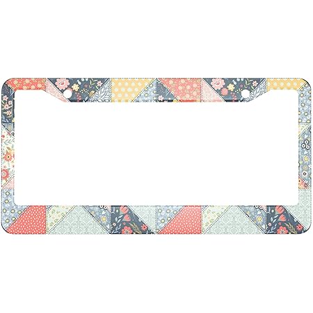 Amazon.com: CafePress Lisa's Quilt Chrome License Plate Frame, License ...