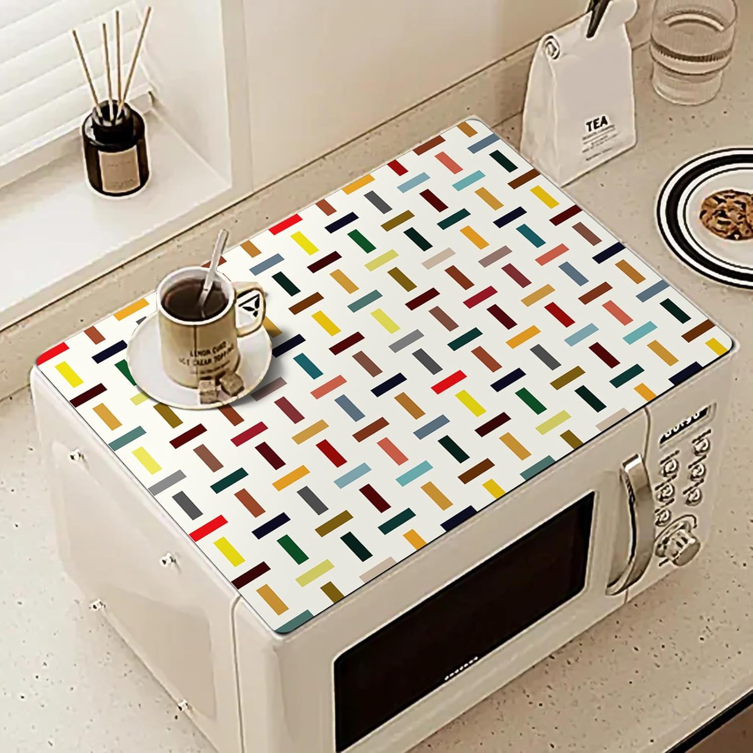 Amazon.com: Apriciti Rubber Mat for Microwave Top Cover, Nonstick Heat ...