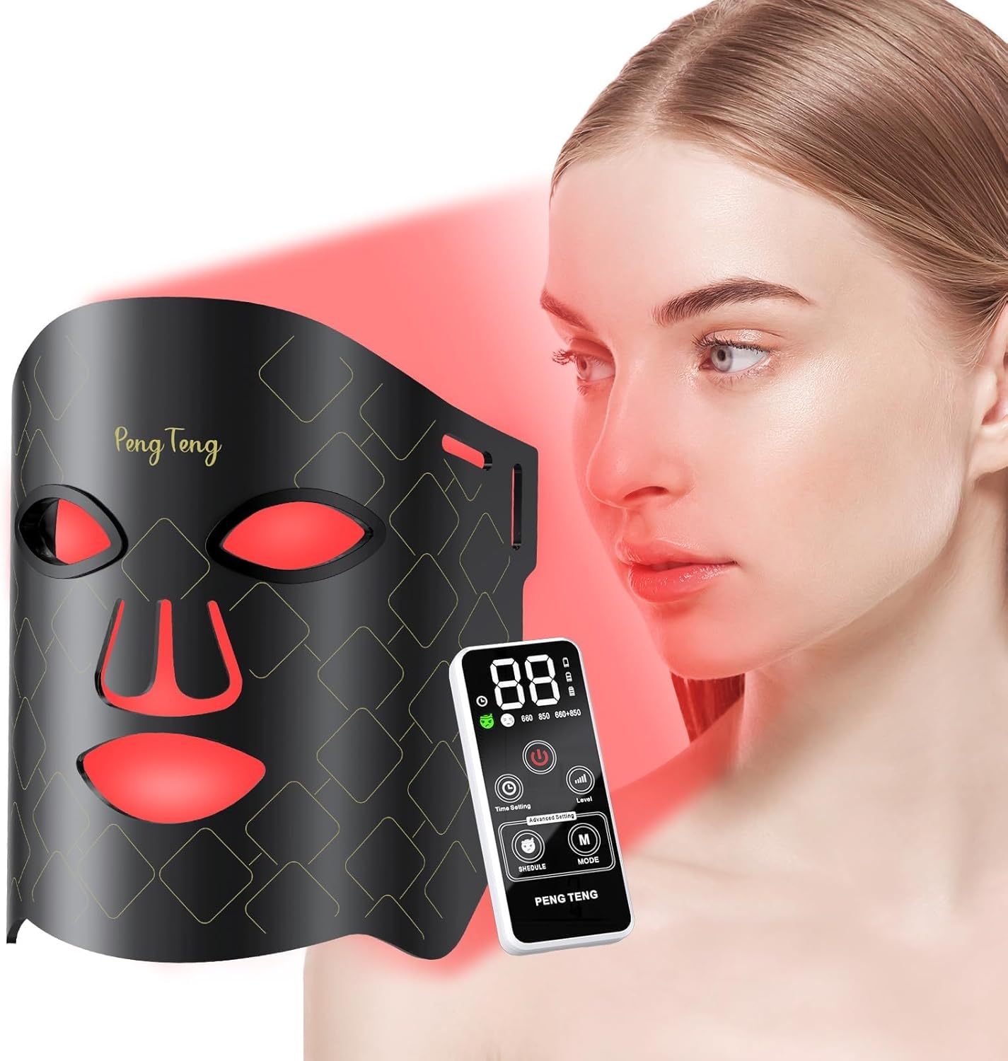 Amazon.com: PengTeng Peng Teng Red Light Therapy for Face, 660NM and 850NM,Innovative use of ...