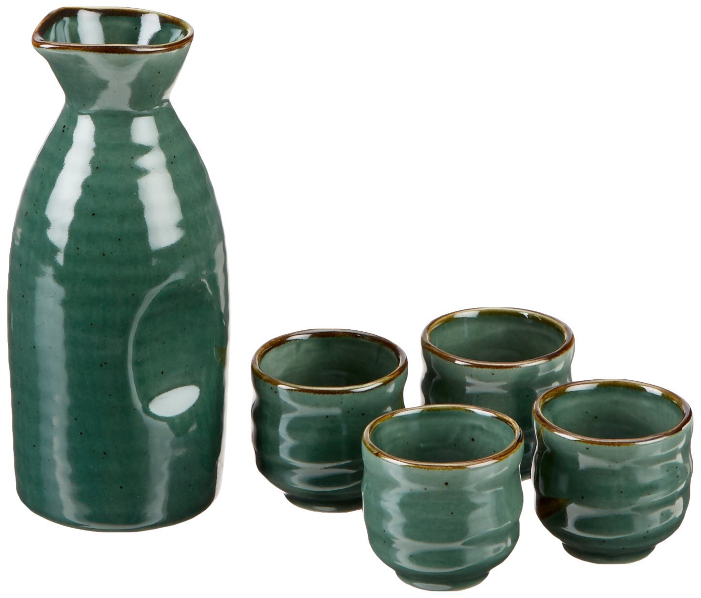Amazon.com | Happy Sales HSSS-GNRD25 Sake Set, one size, Green: Sake Sets