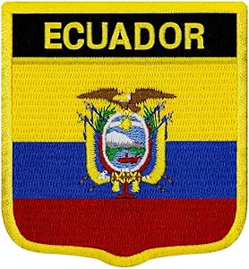 Amazon.com: EmbTao Ecuador National Shield Flag Patch Embroidered Badge Biker Applique Iron On ...