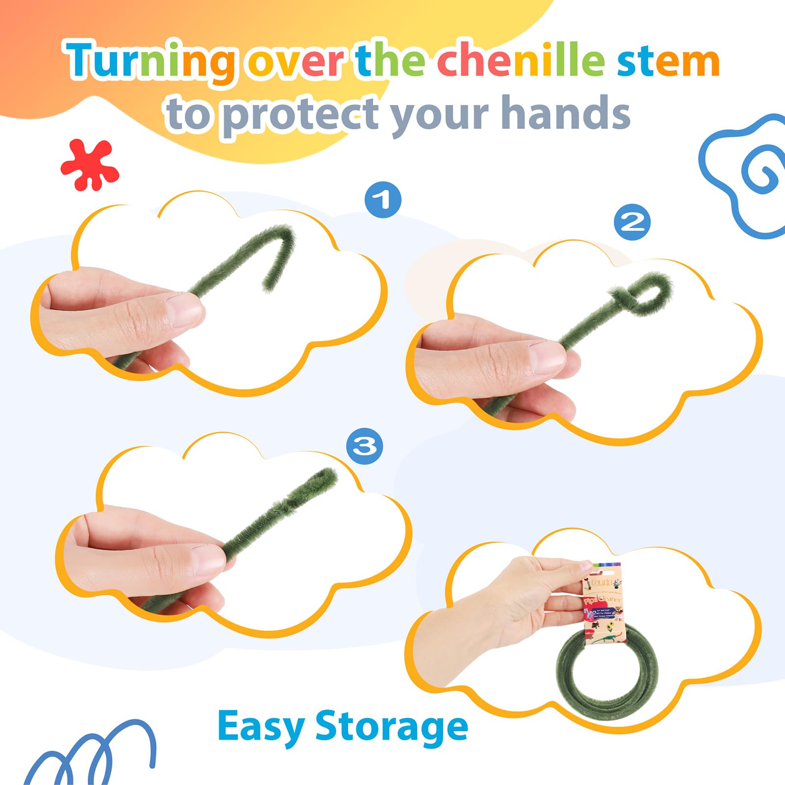 Snapklik.com : Caydo Coil Pipe Cleaners Dark Green Pipe Cleaners Craft ...