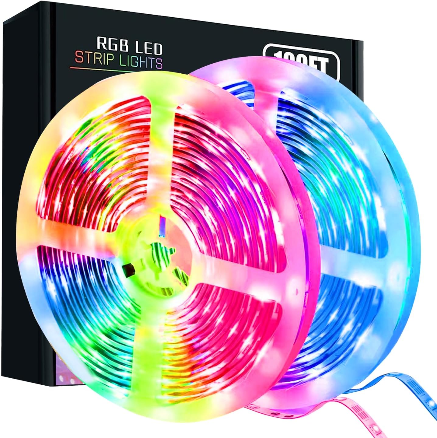 Amazon.com: 100FT Smart LED Strip Lights (2 Rolls of 50ft), RGB Strip ...