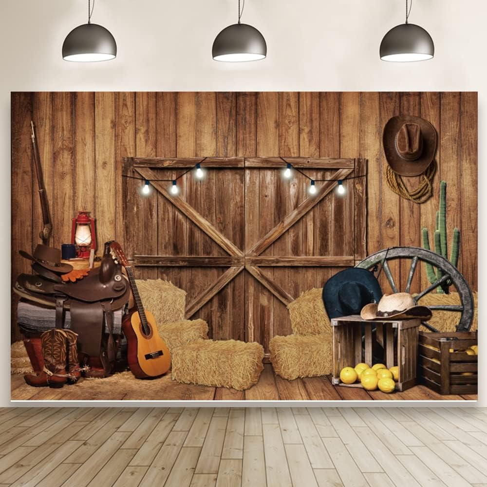 Amazon.com : Western Cowboy Backdrop Western Party Decor Supplies Wild ...