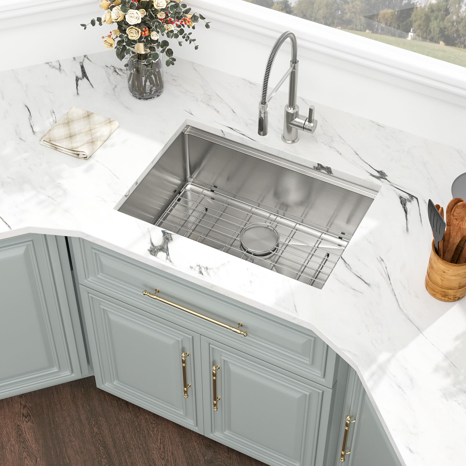 Snapklik.com : 28 Kitchen Sink Stainless Steel - 28 Inch Undermount ...