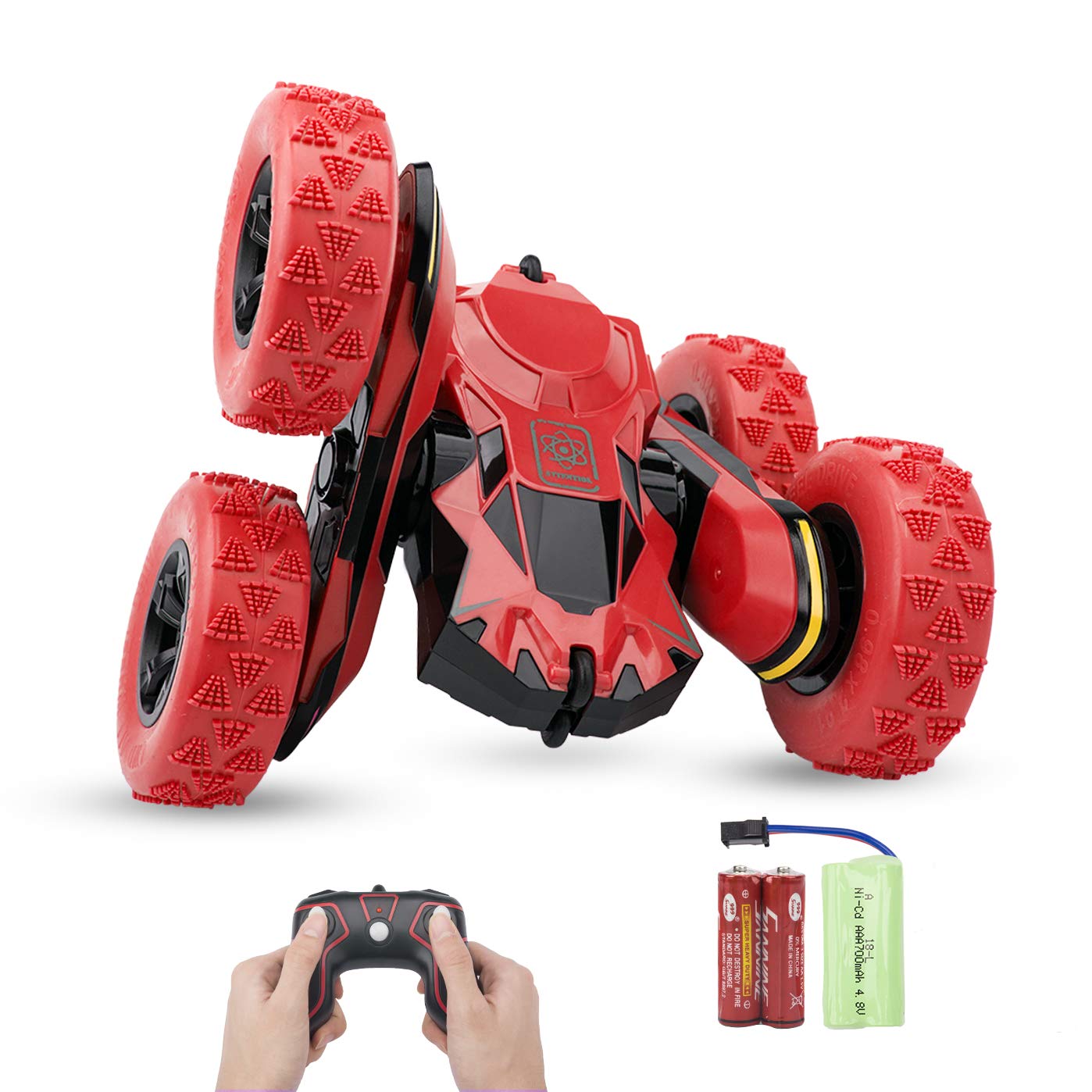 Buy Sugoiti Remote Control Car, Red RC Stunt Car for Kids 4WD Off Road ...