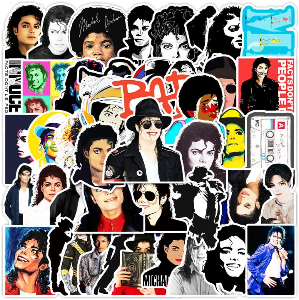 Goodern 51 Pcs Michael Jackson Stickers Vinyl Waterproof Album Photo ...