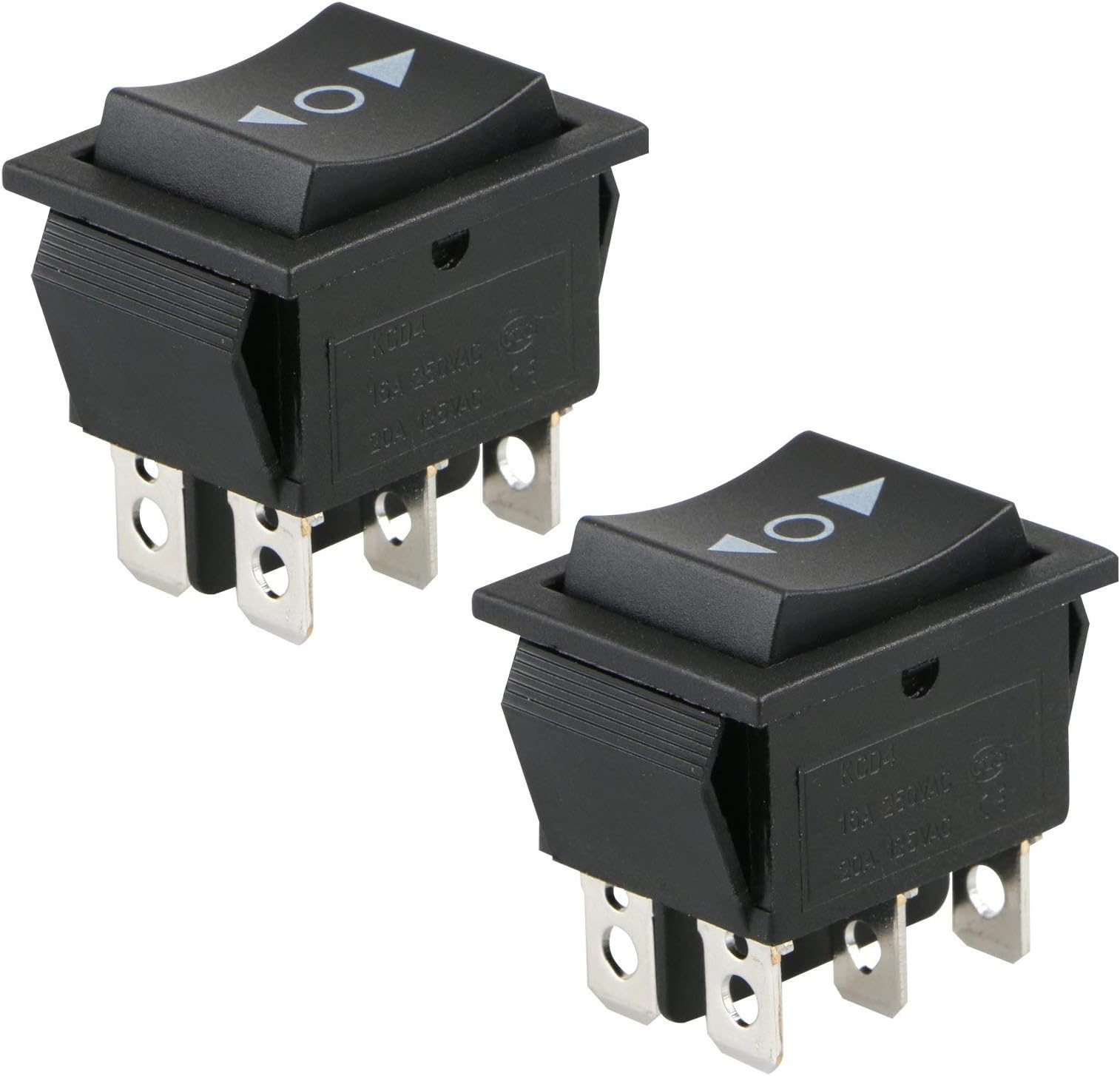 Rocker Switch, EEEkit 2 Pack 6 PIN DPDT 20A On/Off/On Momentary Rocker ...