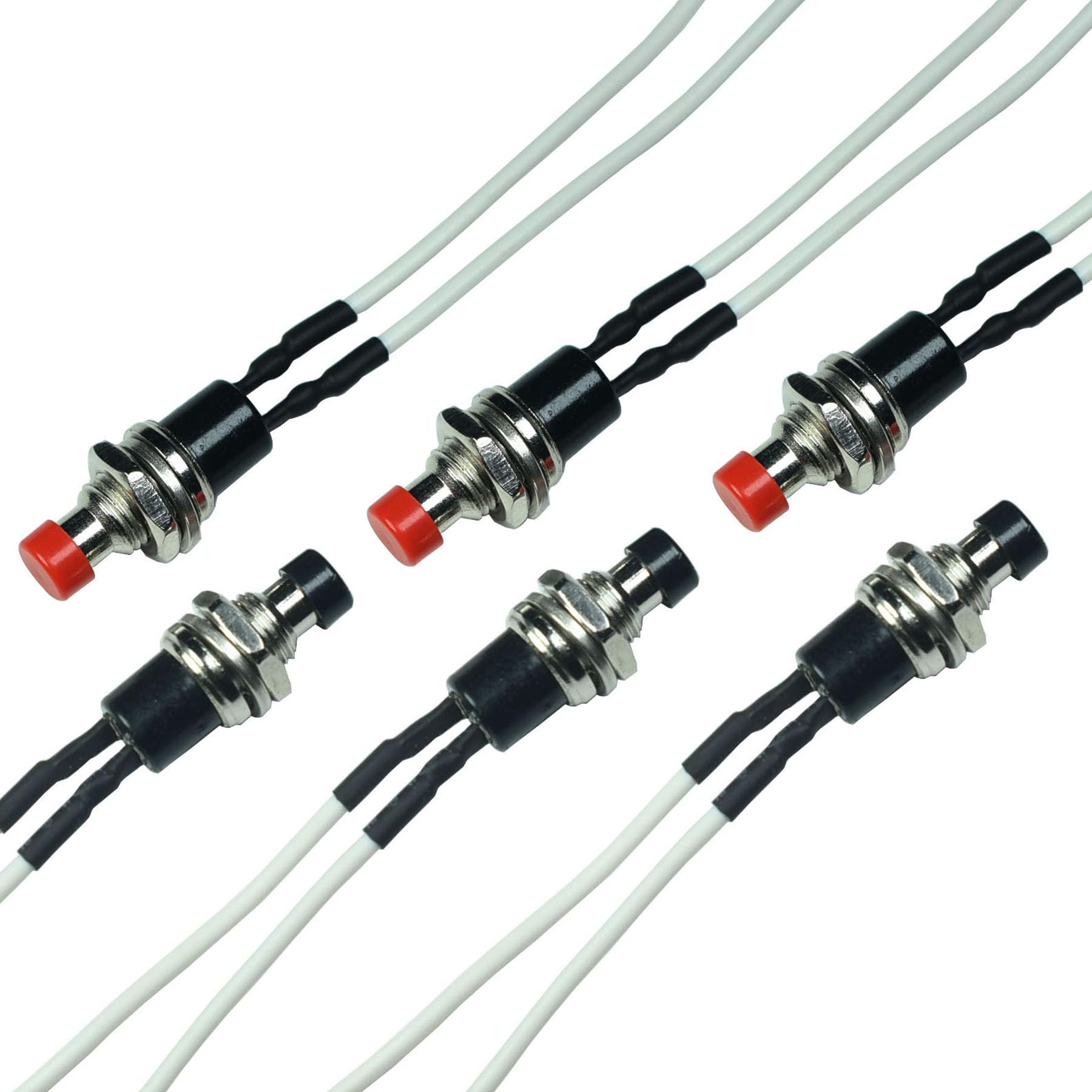 7mm 1A 250VAC Mini Round Push Button Switches,2Pins SPST ON Off ...