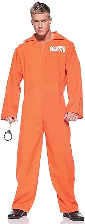 Amazon.com: UNDERWRAPS Mens Prison Jumpsuit Costume Small : Clothing ...