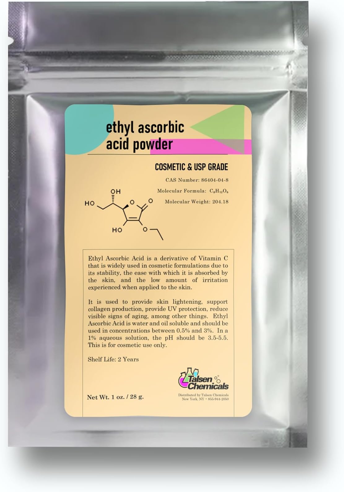 Amazon.com: Talsen Chemicals Ethyl Ascorbic Acid Powder Stable Vitamin ...